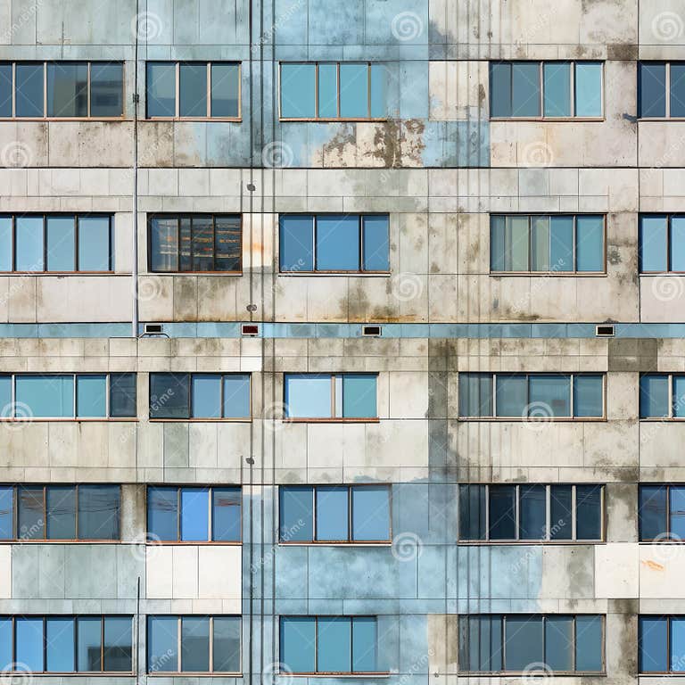 Seamless Texture. the Facade of the Building Stock Image - Image of ...