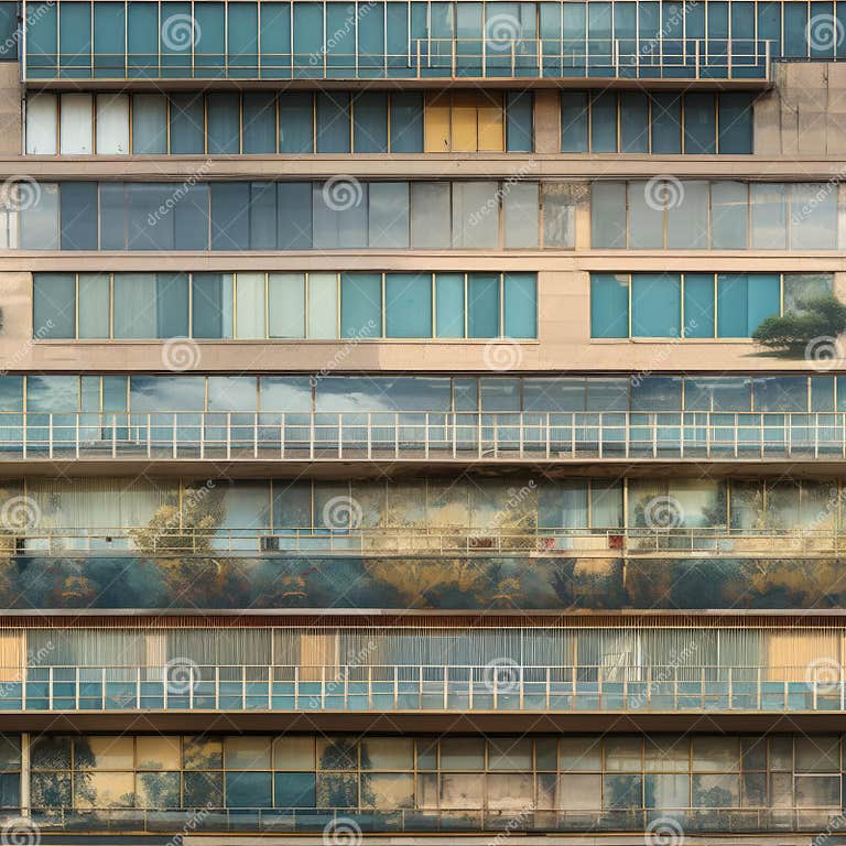 Seamless Texture. the Facade of the Building Stock Photo - Image of ...