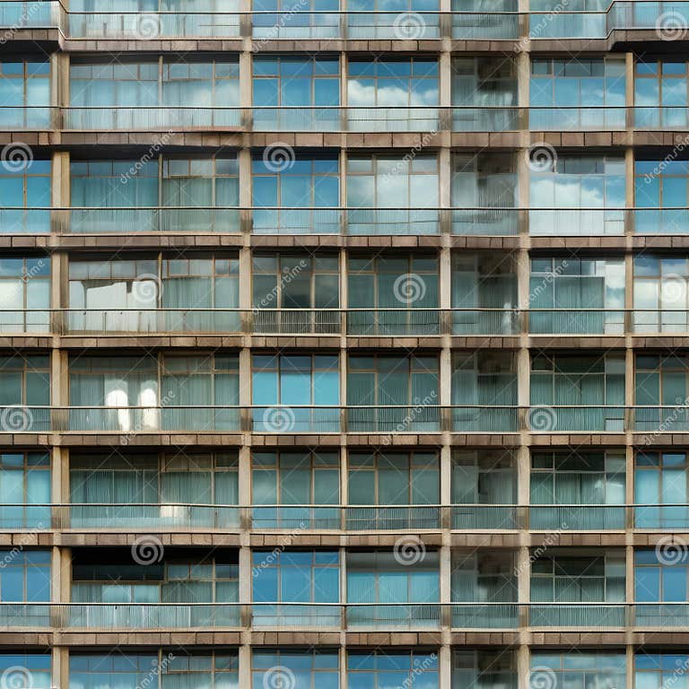 Seamless Texture. the Facade of the Building Stock Photo - Image of ...