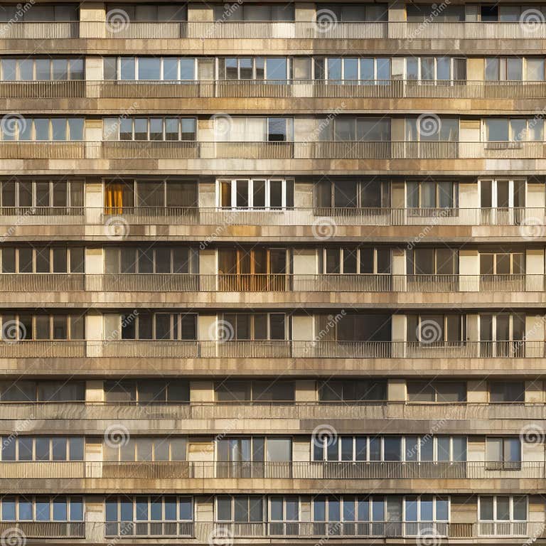 Seamless Texture. the Facade of the Building Stock Photo - Image of ...