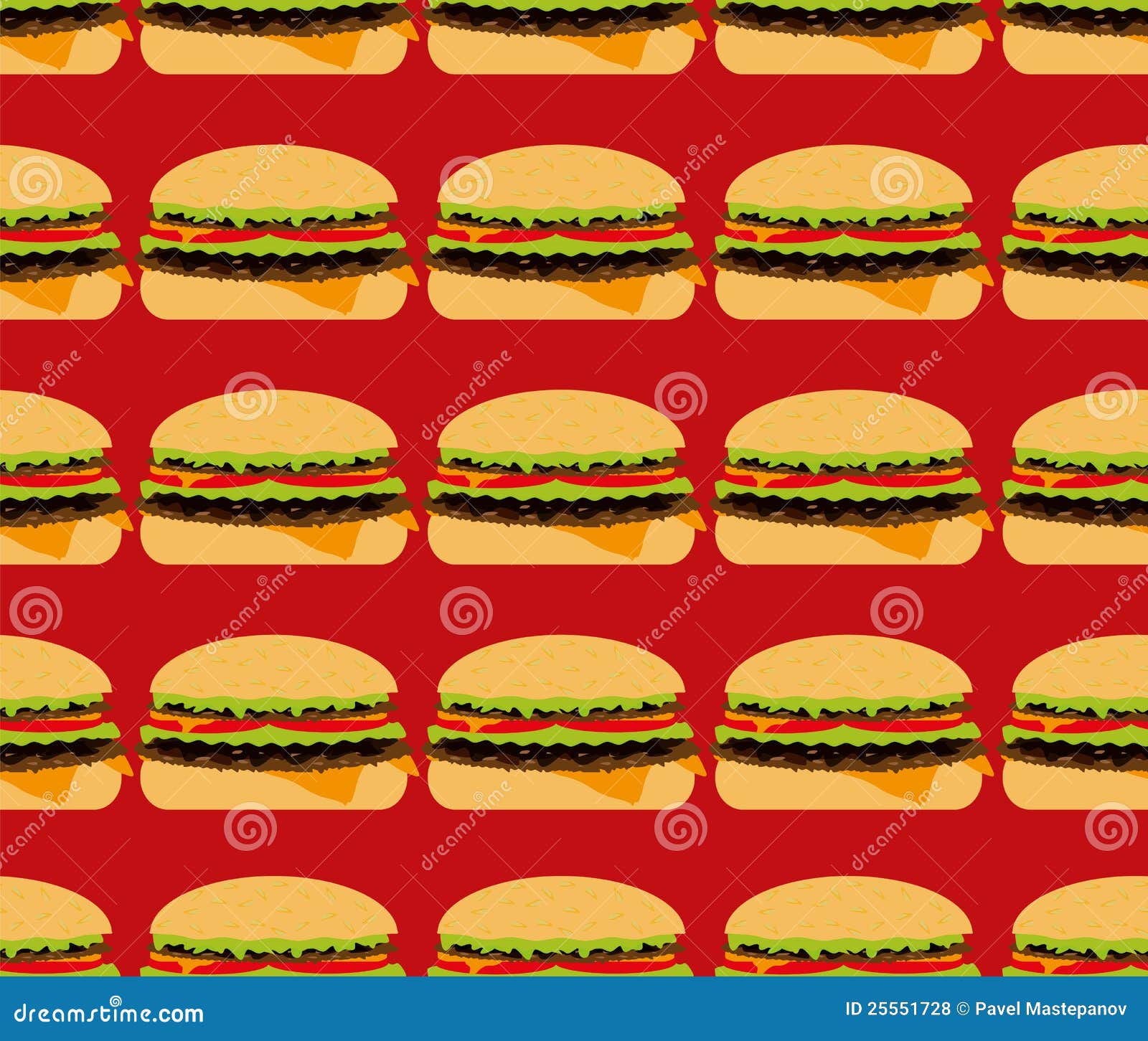 Seamless Texture, Fast Food Stock Vector - Illustration of burger ...