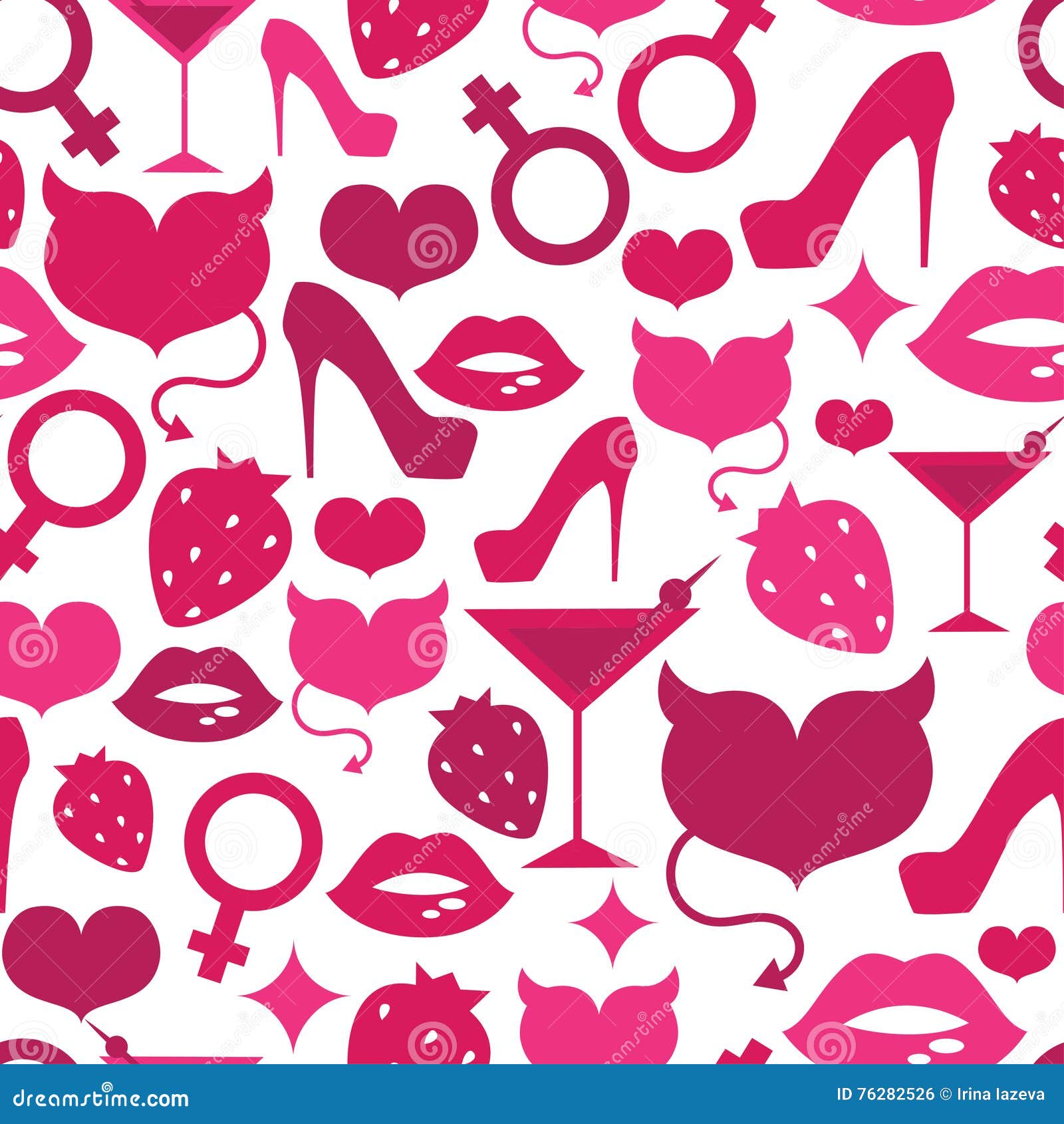 Seamless Texture with Female Icons Stock Vector - Illustration of ...