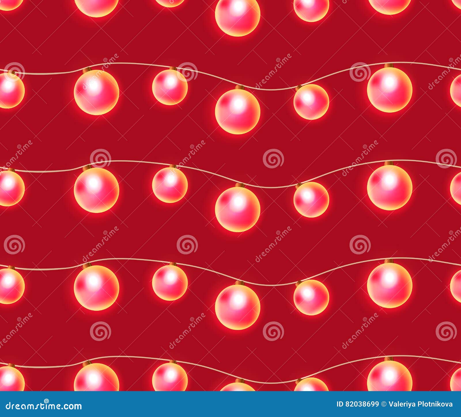 Seamless Texture with Festive Garlands of Lights. Stock Vector ...
