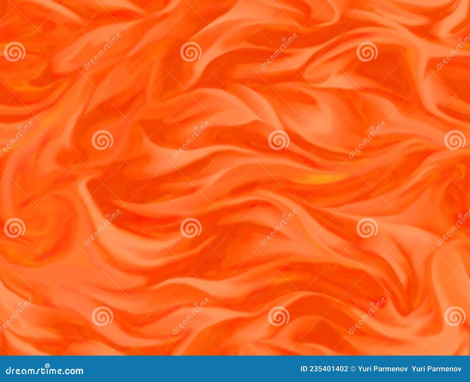 Seamless Texture of Fire. Flame Hand Drawn Background. Illustration ...