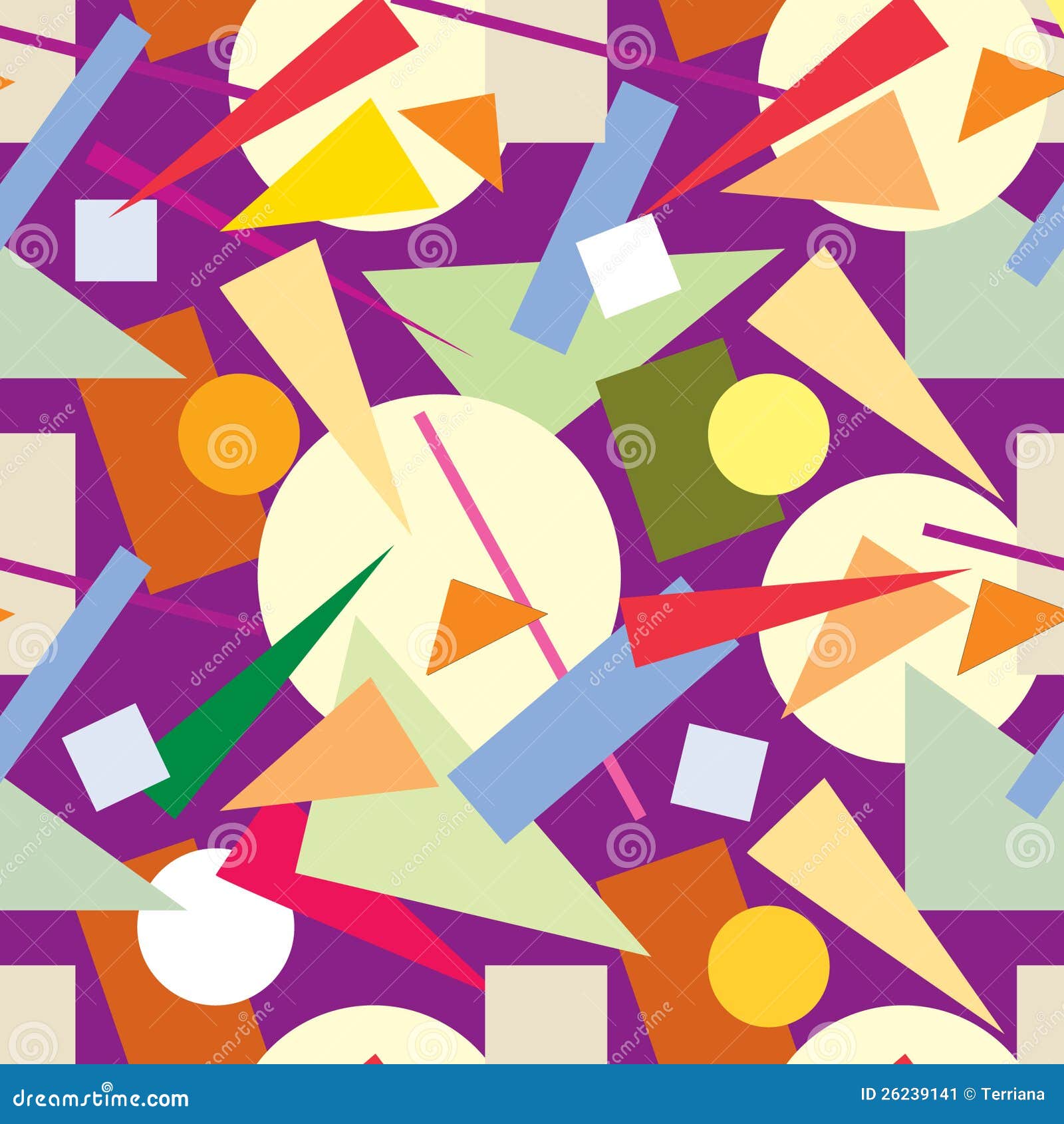 Seamless Texture with Floral Geometric Shapes Stock Vector ...