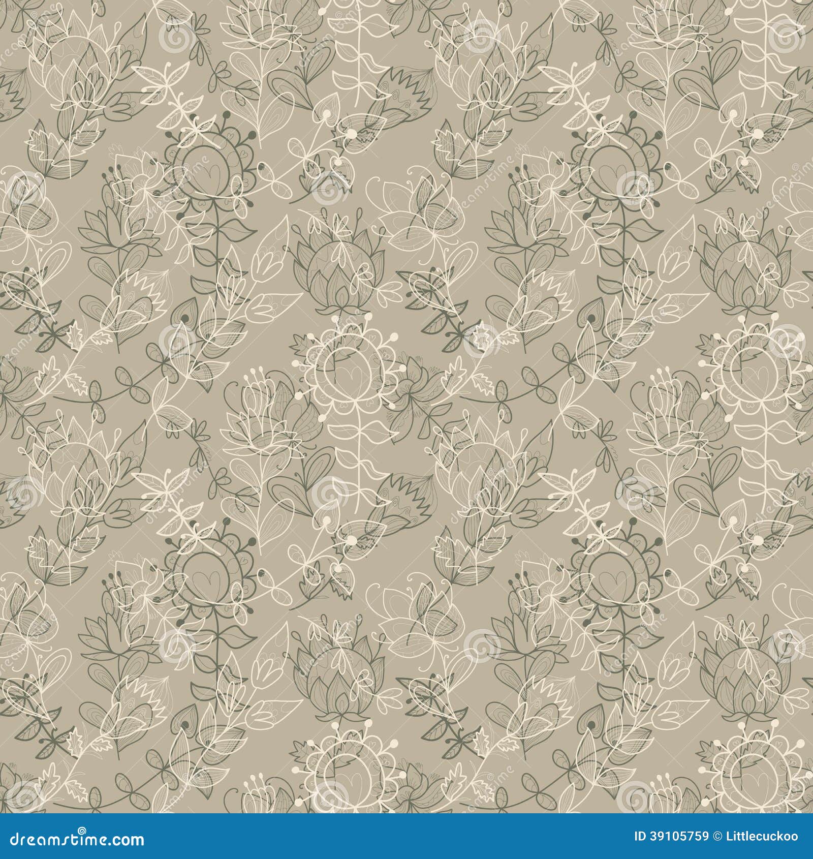 Seamless Texture with Flowers Stock Illustration - Illustration of ...