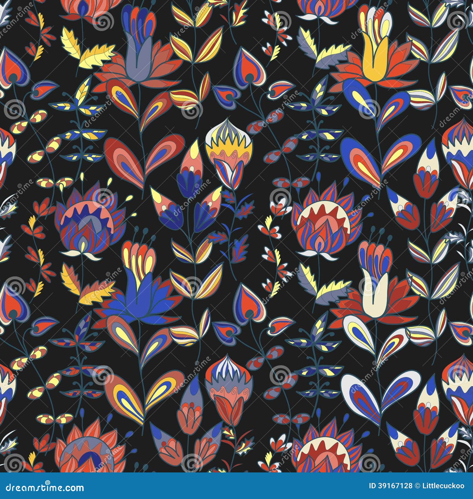 Seamless Texture with Flowers Stock Vector - Illustration of floral ...