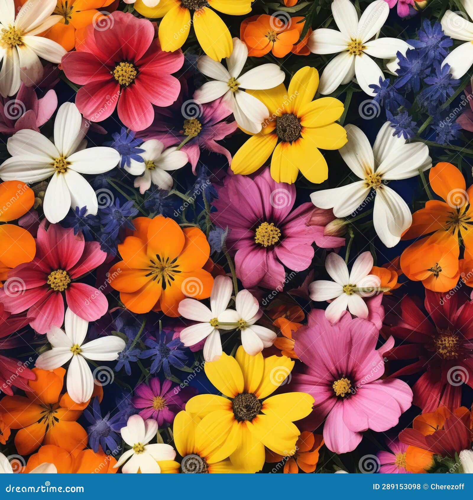 Seamless Texture of Flowers Stock Illustration - Illustration of ...