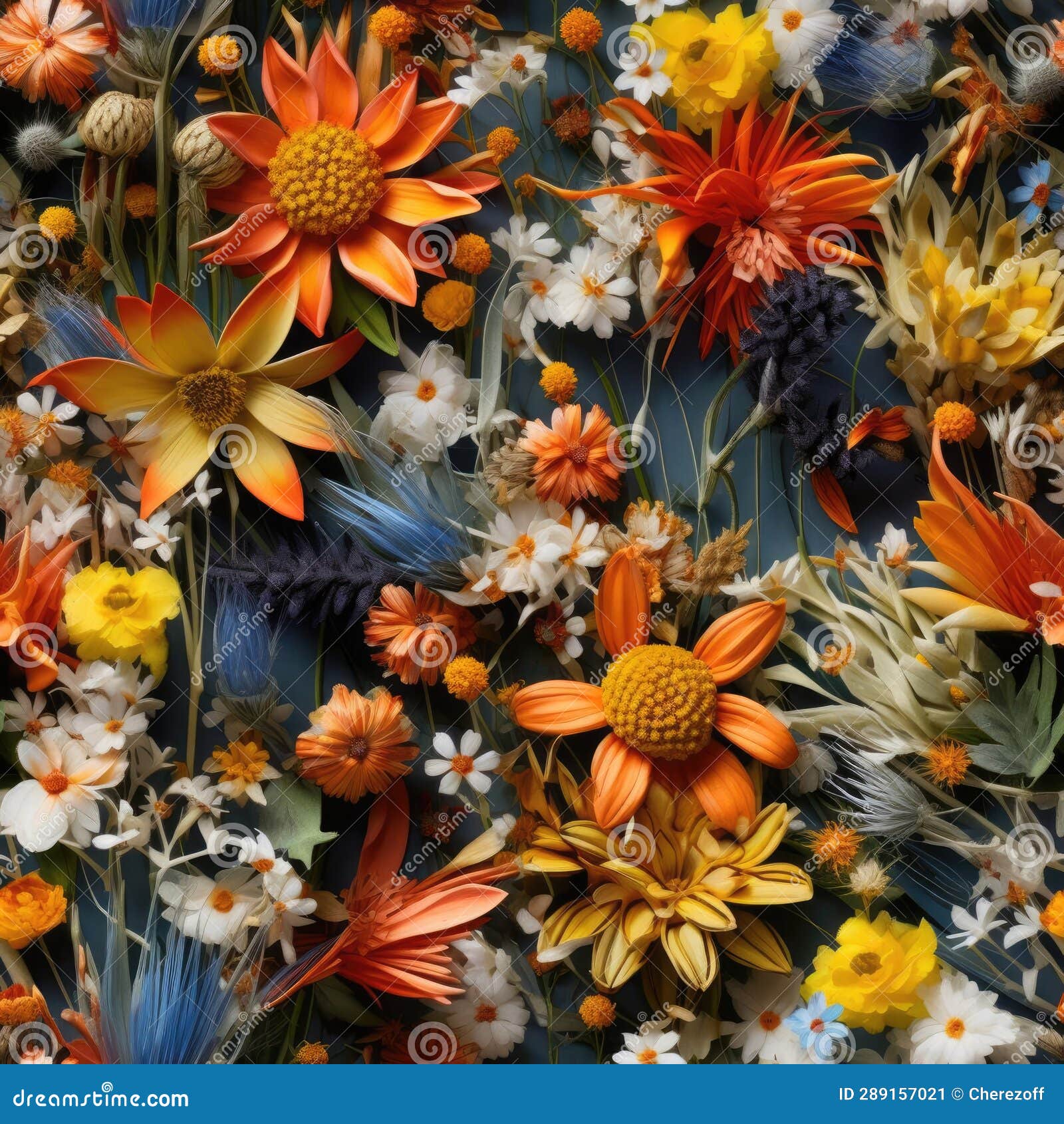Seamless Texture of Flowers Stock Illustration - Illustration of ...