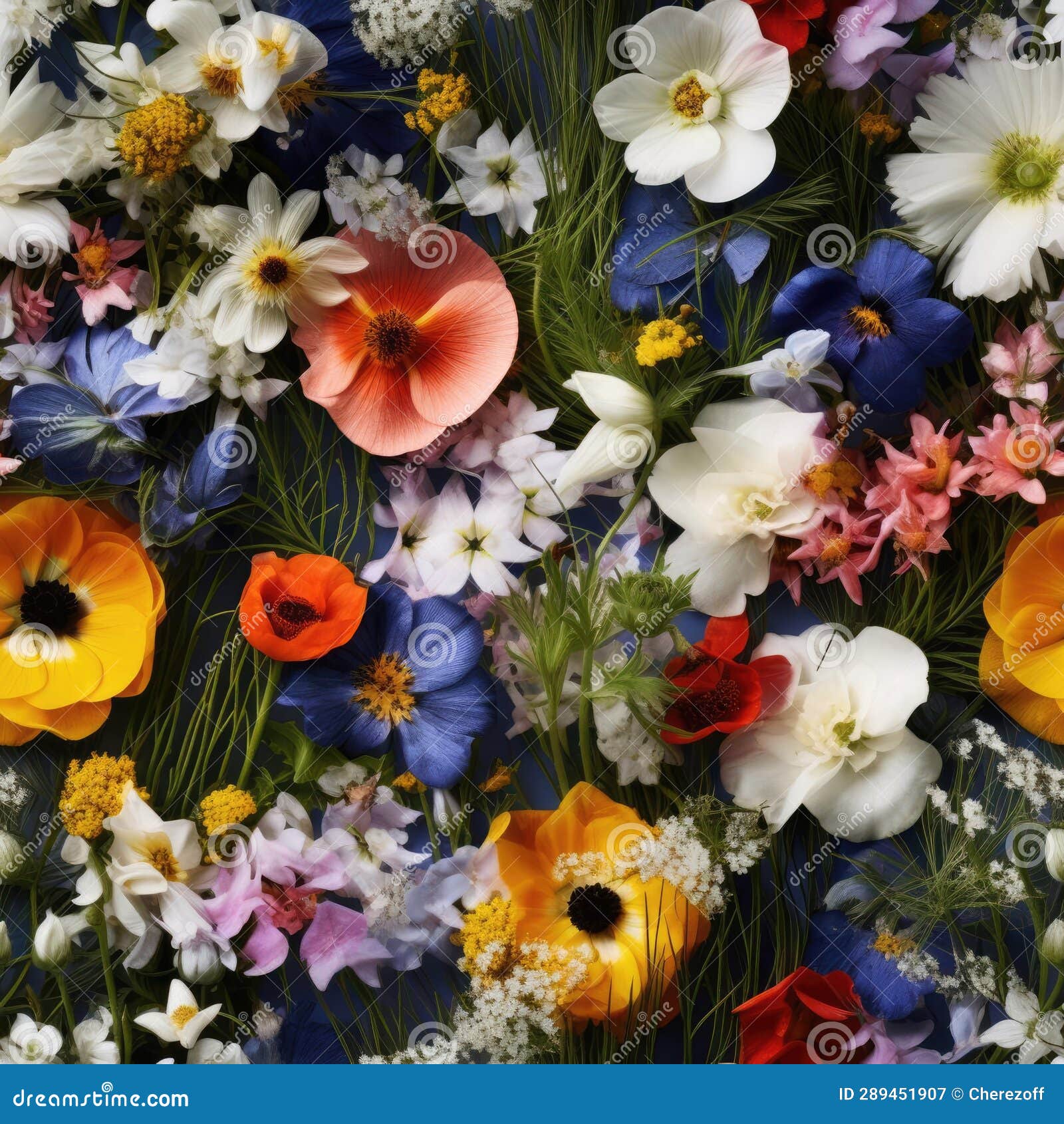 Seamless Texture of Flowers Stock Image - Image of grass, pattern ...