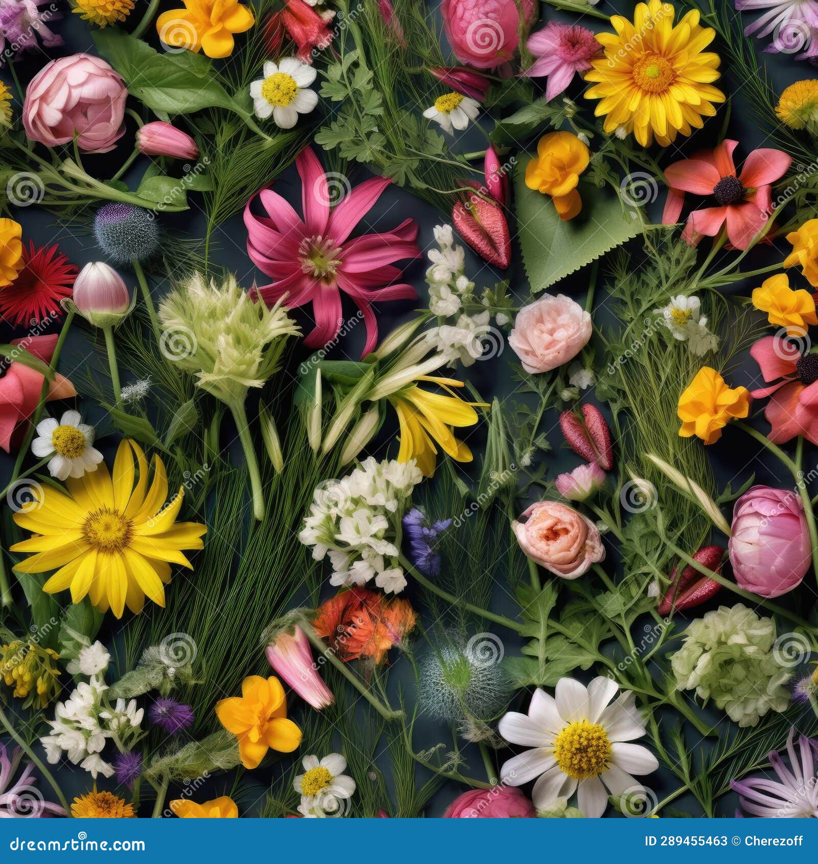 Seamless Texture of Flowers Stock Image - Image of environmental ...