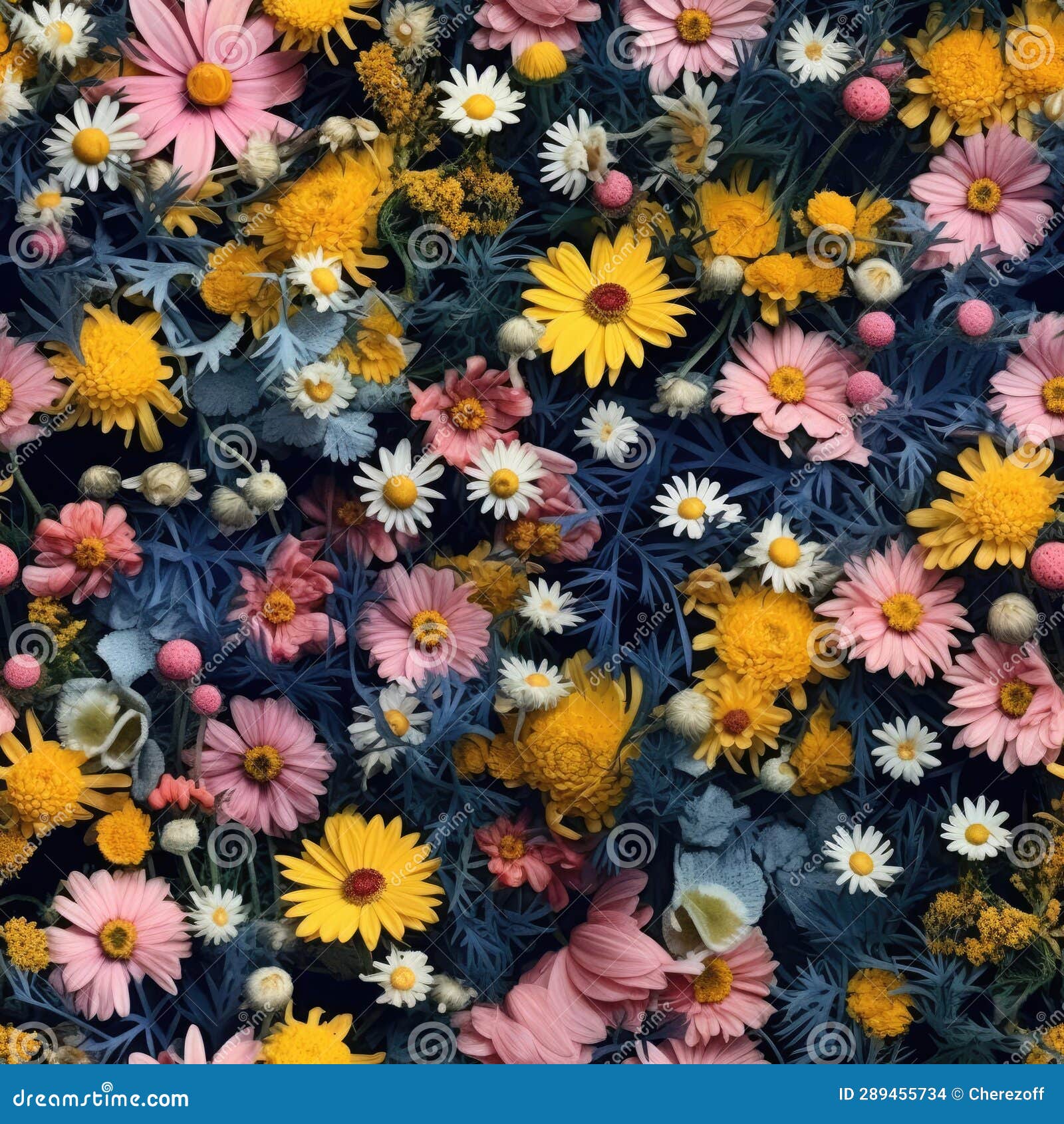 Seamless Texture of Flowers Stock Photo - Image of texture, wallpaper ...
