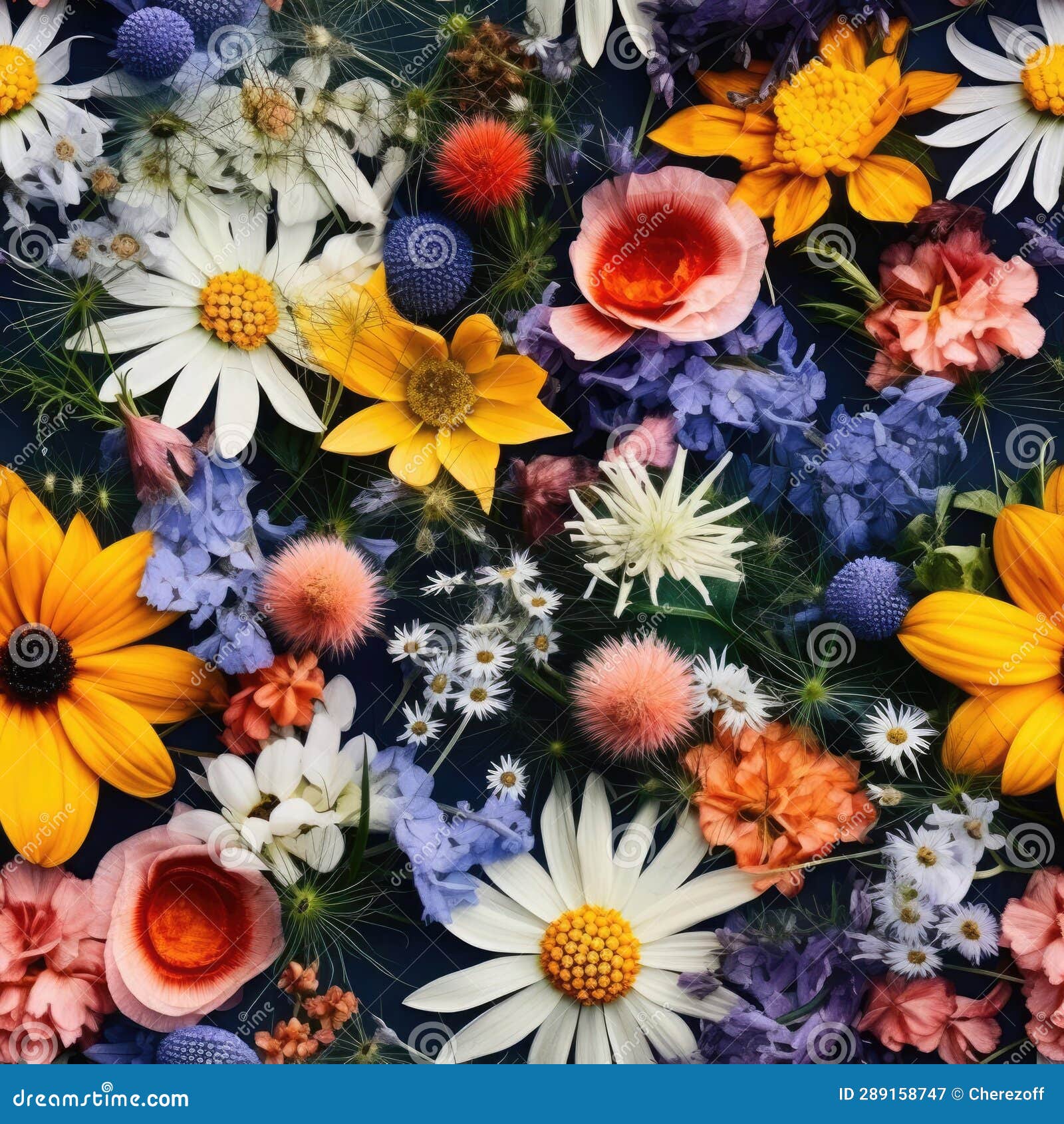 Seamless Texture of Flowers Stock Image - Image of seamless, spring ...