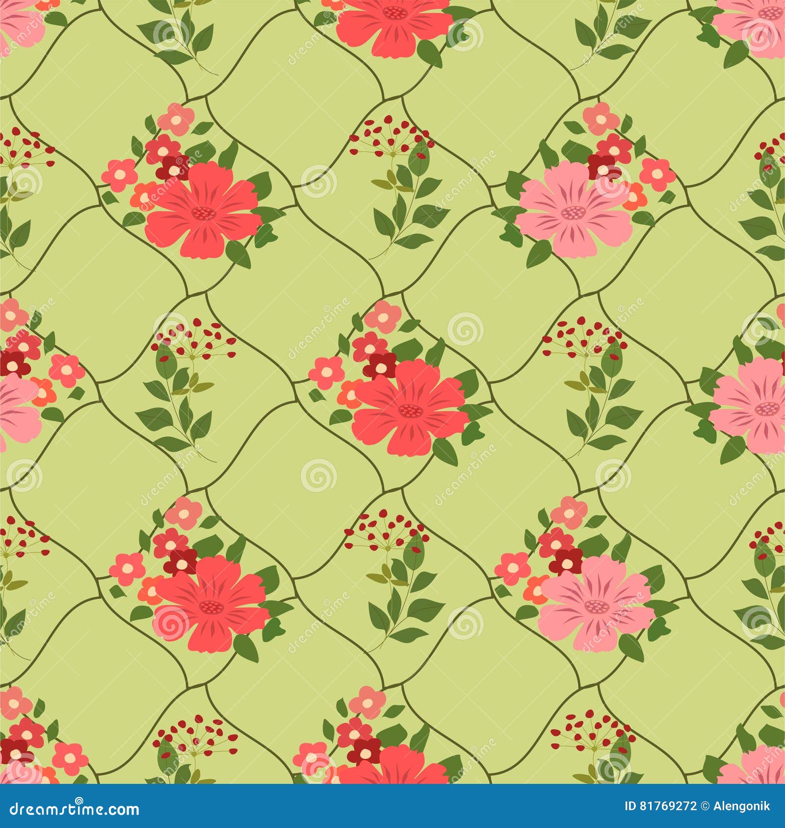 Seamless Texture with Flowers. Stock Vector - Illustration of bouquet ...