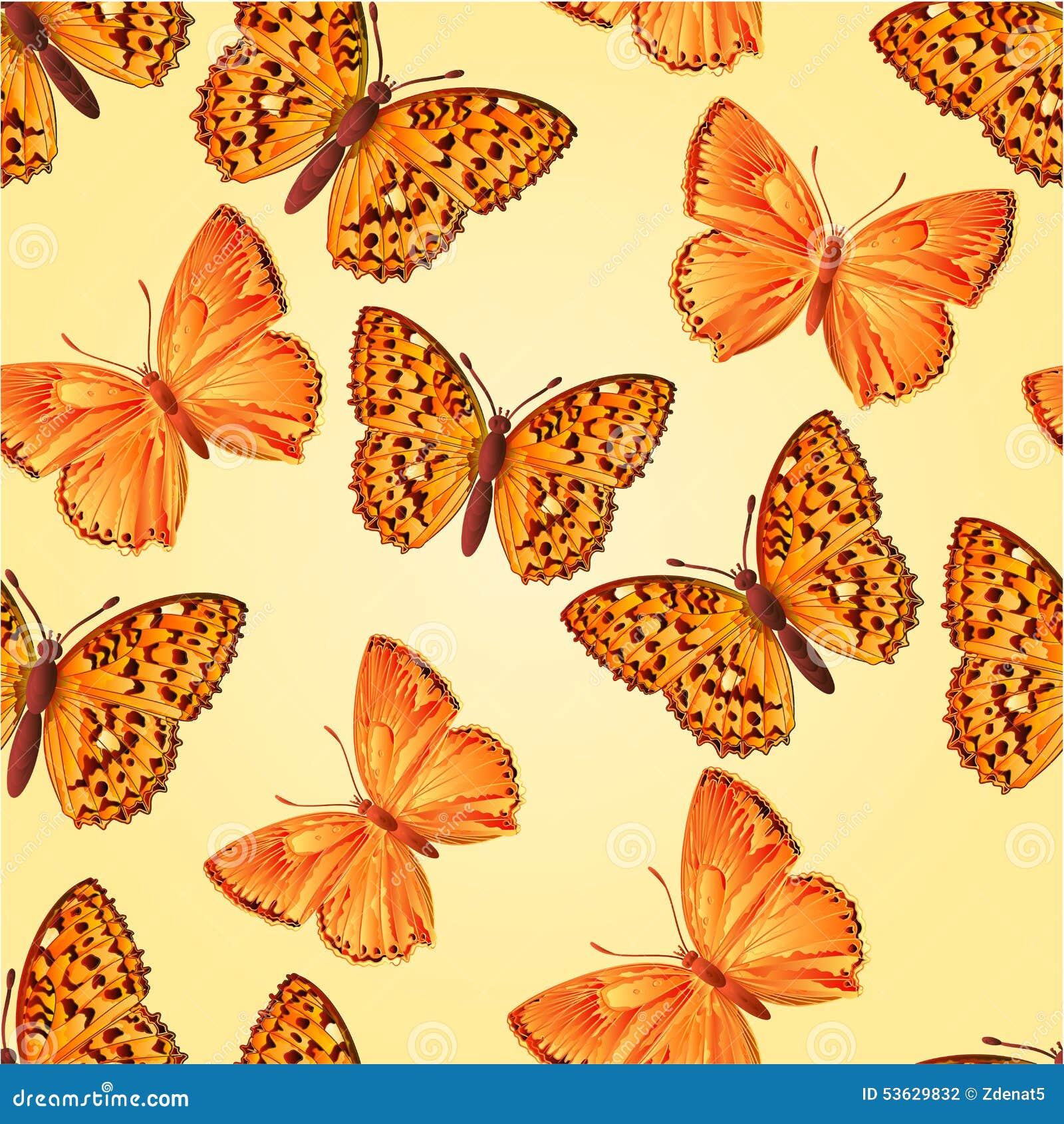 Seamless Texture Forest And Mountain Butterfly Vector | CartoonDealer ...