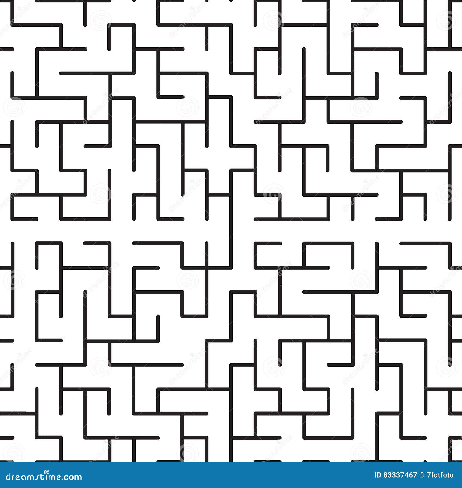 Seamless Texture In The Form Of A Labyrinth Cartoon Vector ...