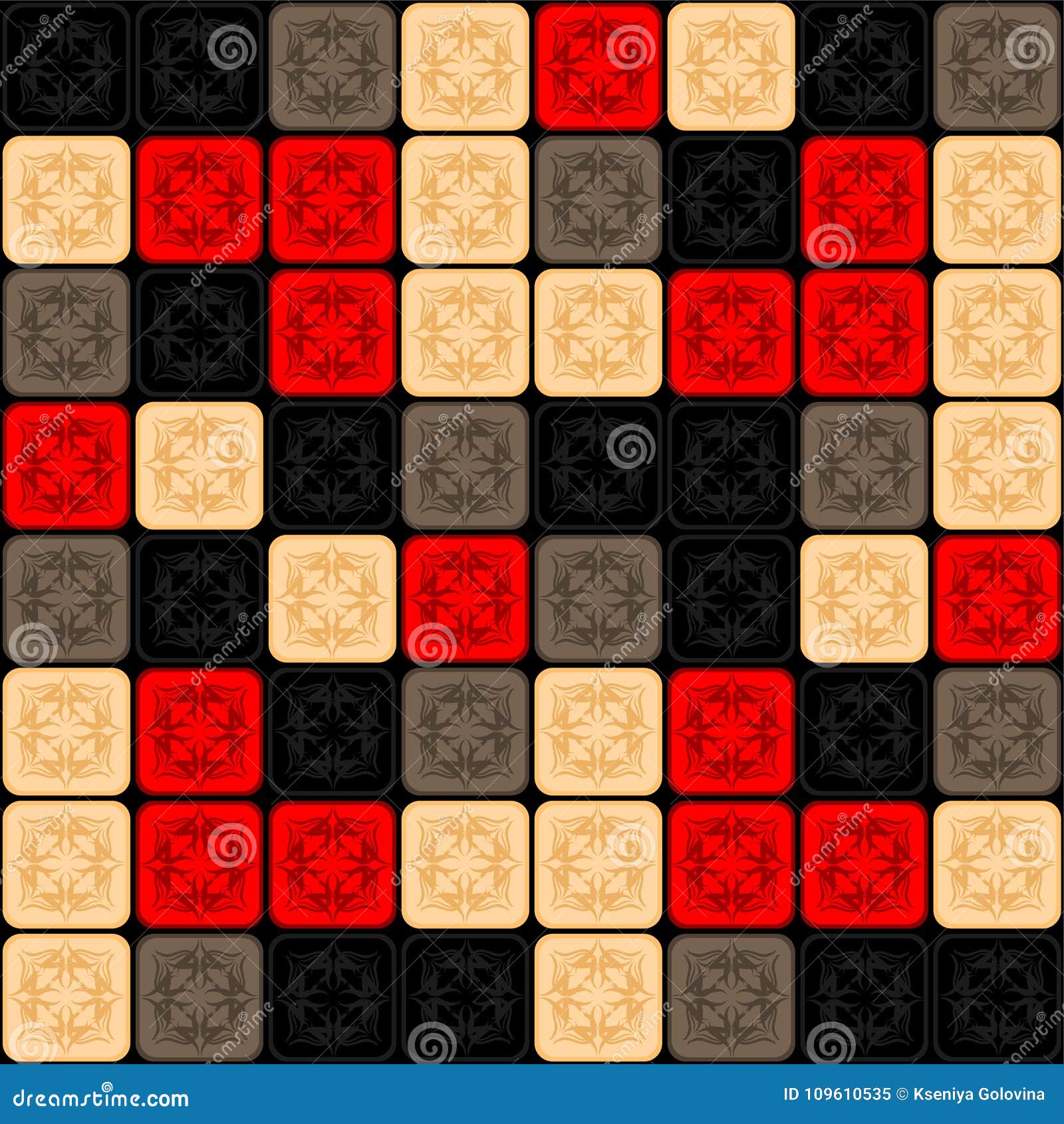 Seamless texture mosaic stock vector. Illustration of print - 109610535