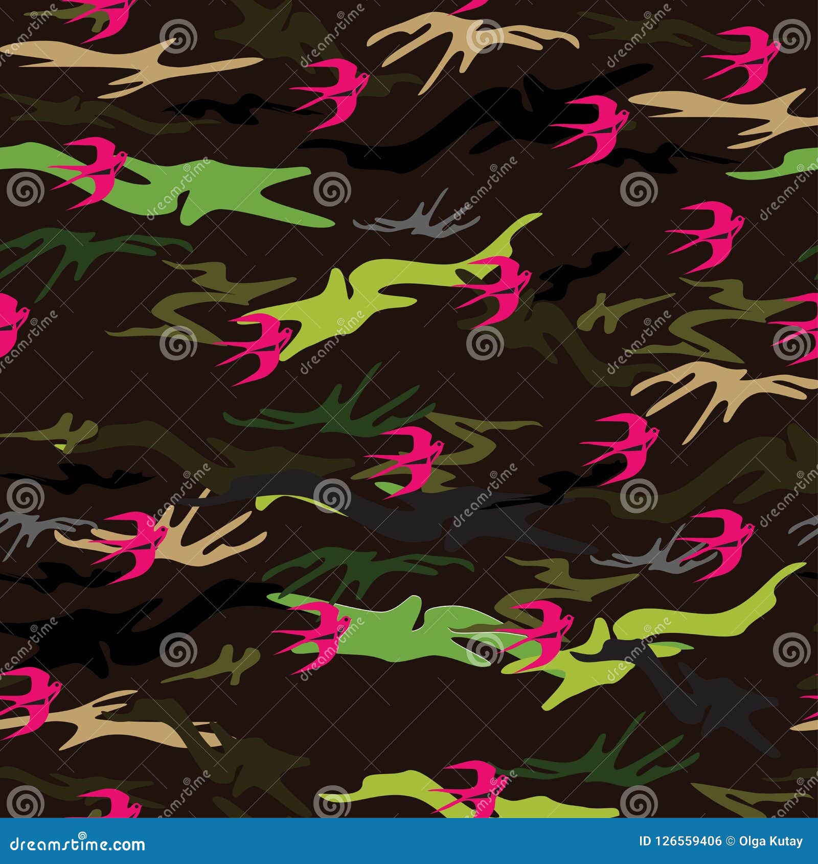 Seamless Texture In The Form Of Soldier`s Camouflage. Stock Photography ...