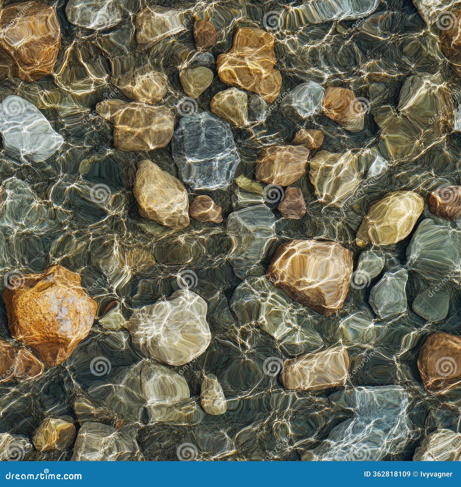 Seamless Texture of Fresh Mountain Stream Water, Crystal-clear with ...