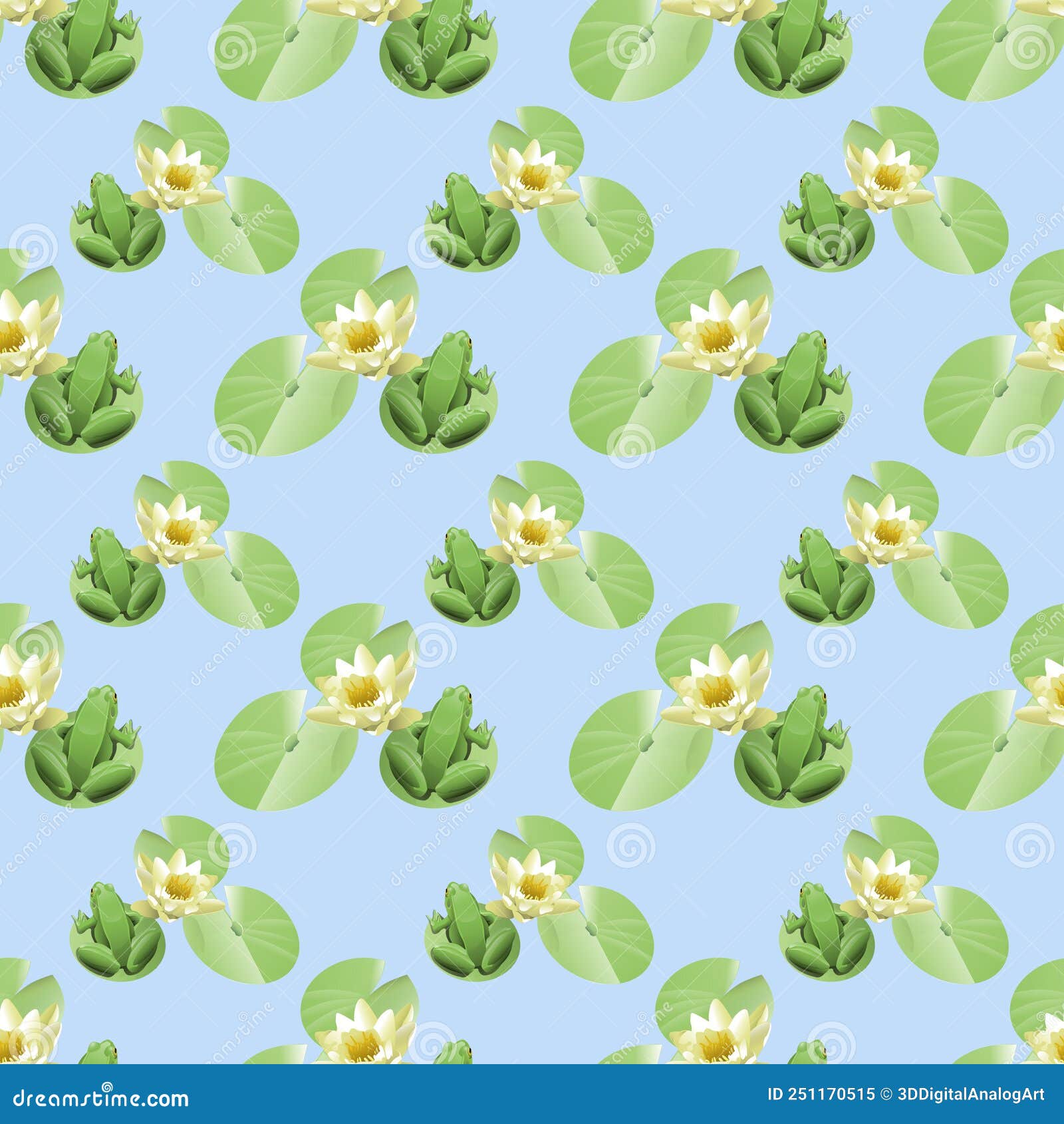 Seamless Frog Texture - Beautiful Frog Design Stock Vector ...