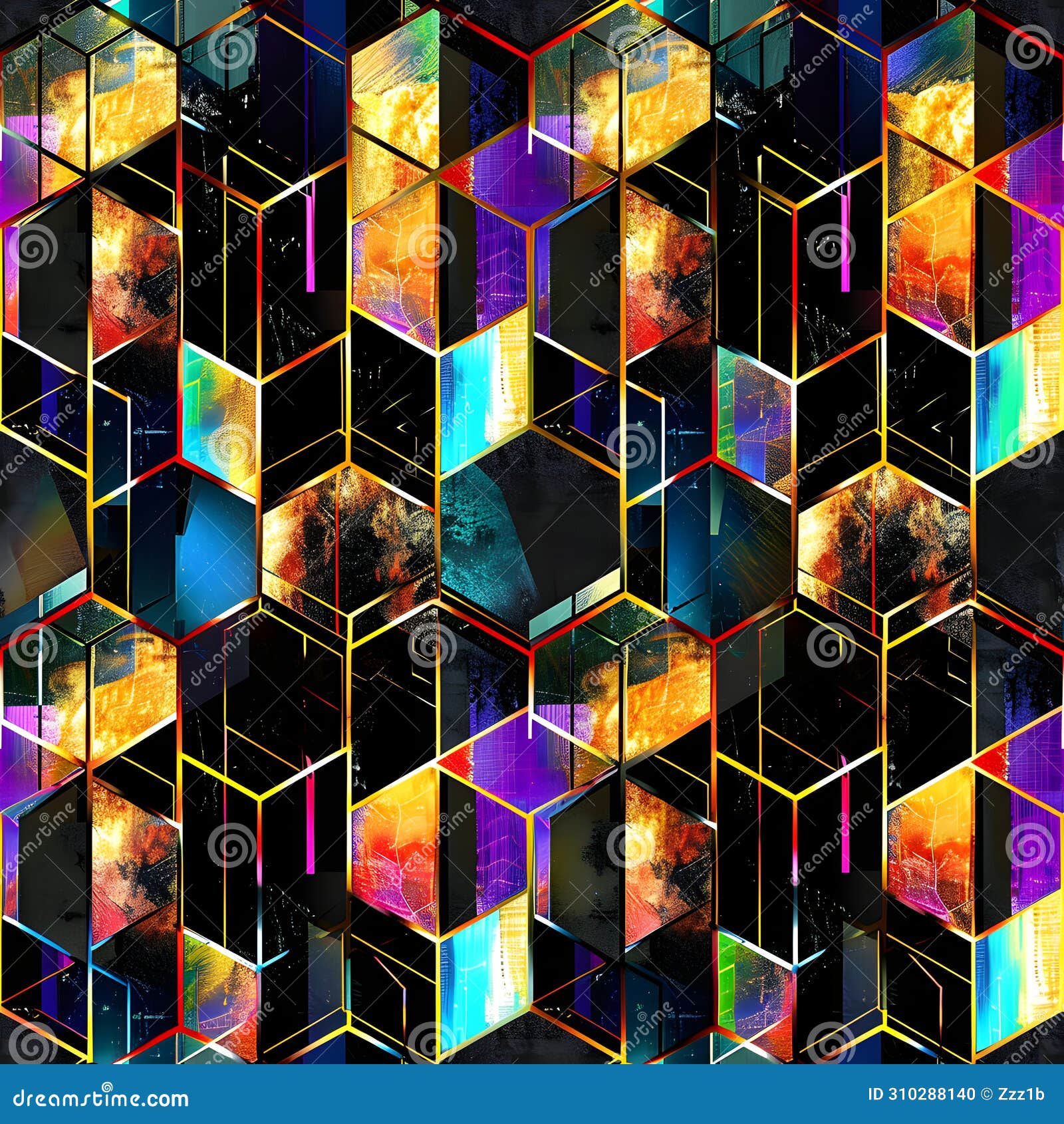 Seamless Texture and Full-frame Background of Colorful Glass Mosaic ...