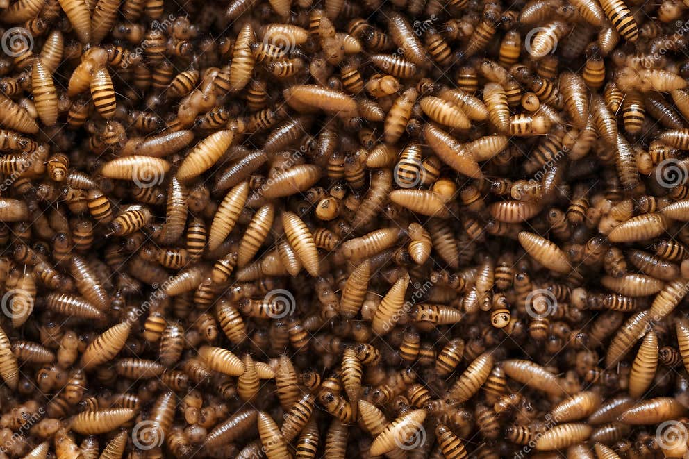 Seamless Texture and Full-frame Background of Disgusting Maggots ...