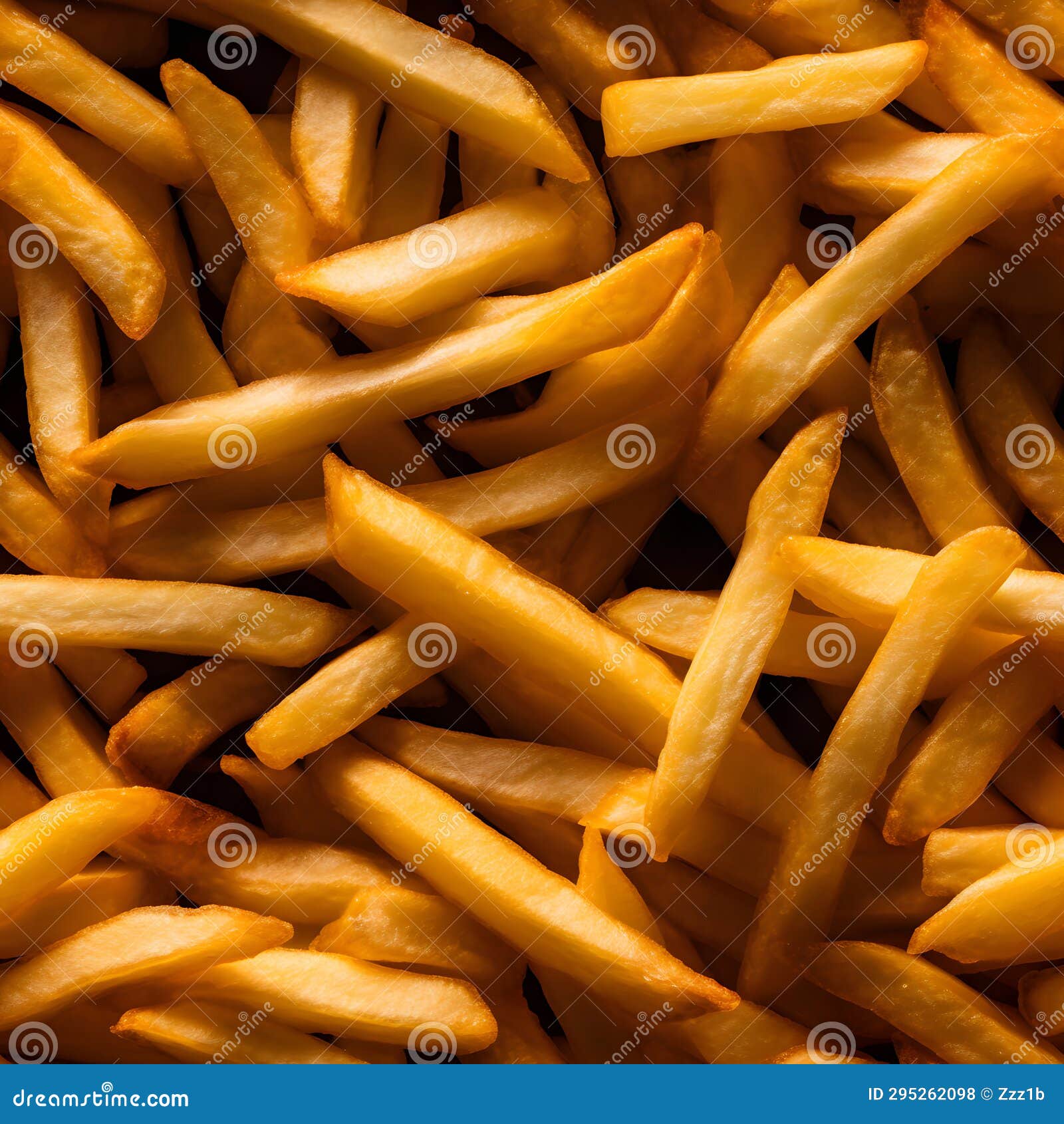 Seamless Texture and Full-frame Background of Piled French Fries ...