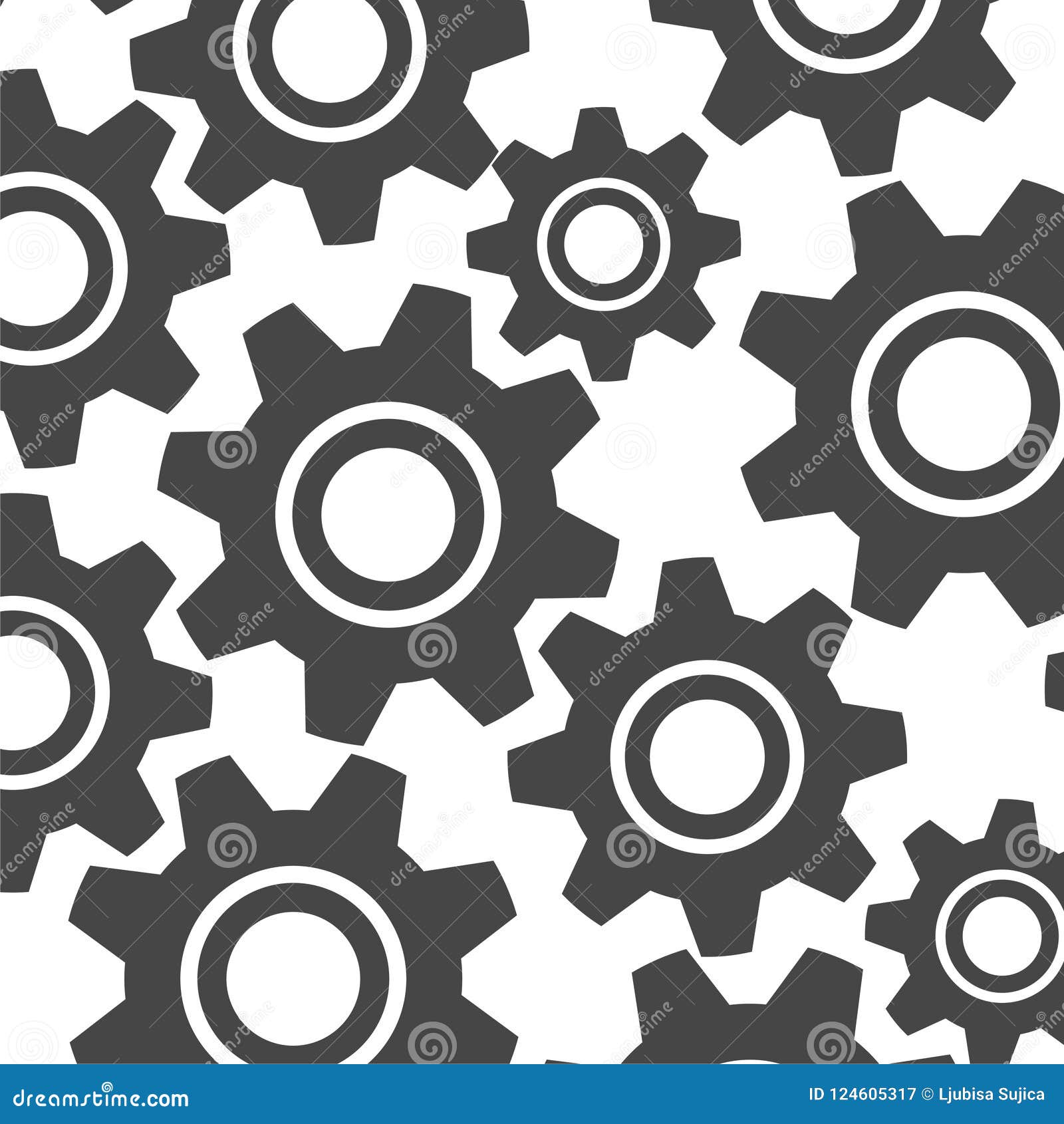Seamless Texture Gear Wheels Stock Vector - Illustration of pattern ...