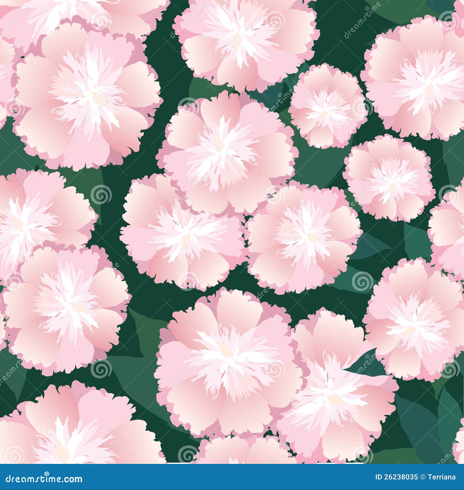 Seamless Texture with Gentle Pink Flowers Stock Vector - Illustration ...