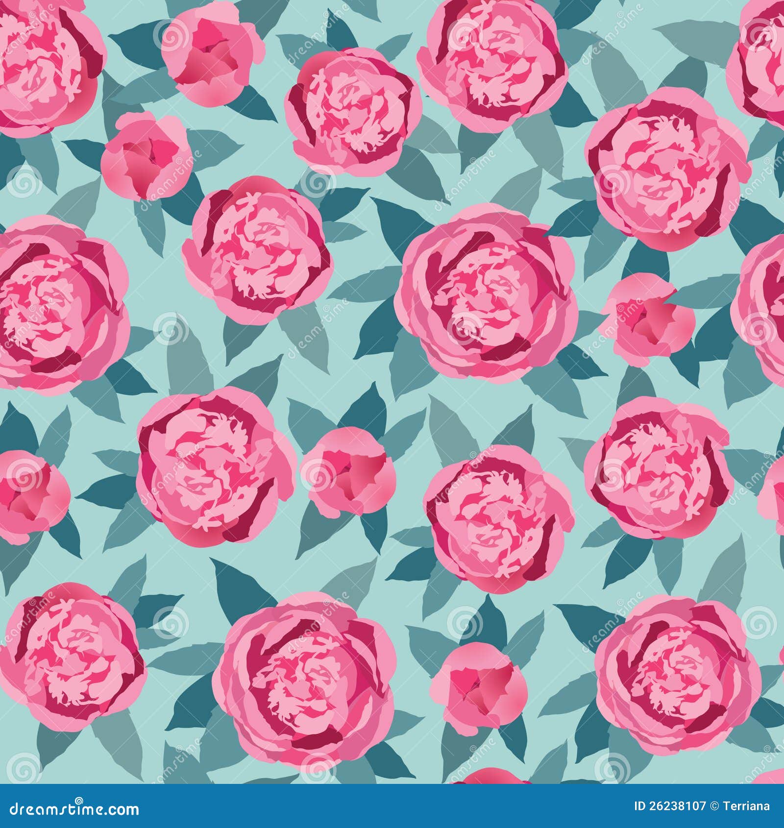 Seamless Texture with Gentle Pink Flowers Stock Vector - Illustration ...