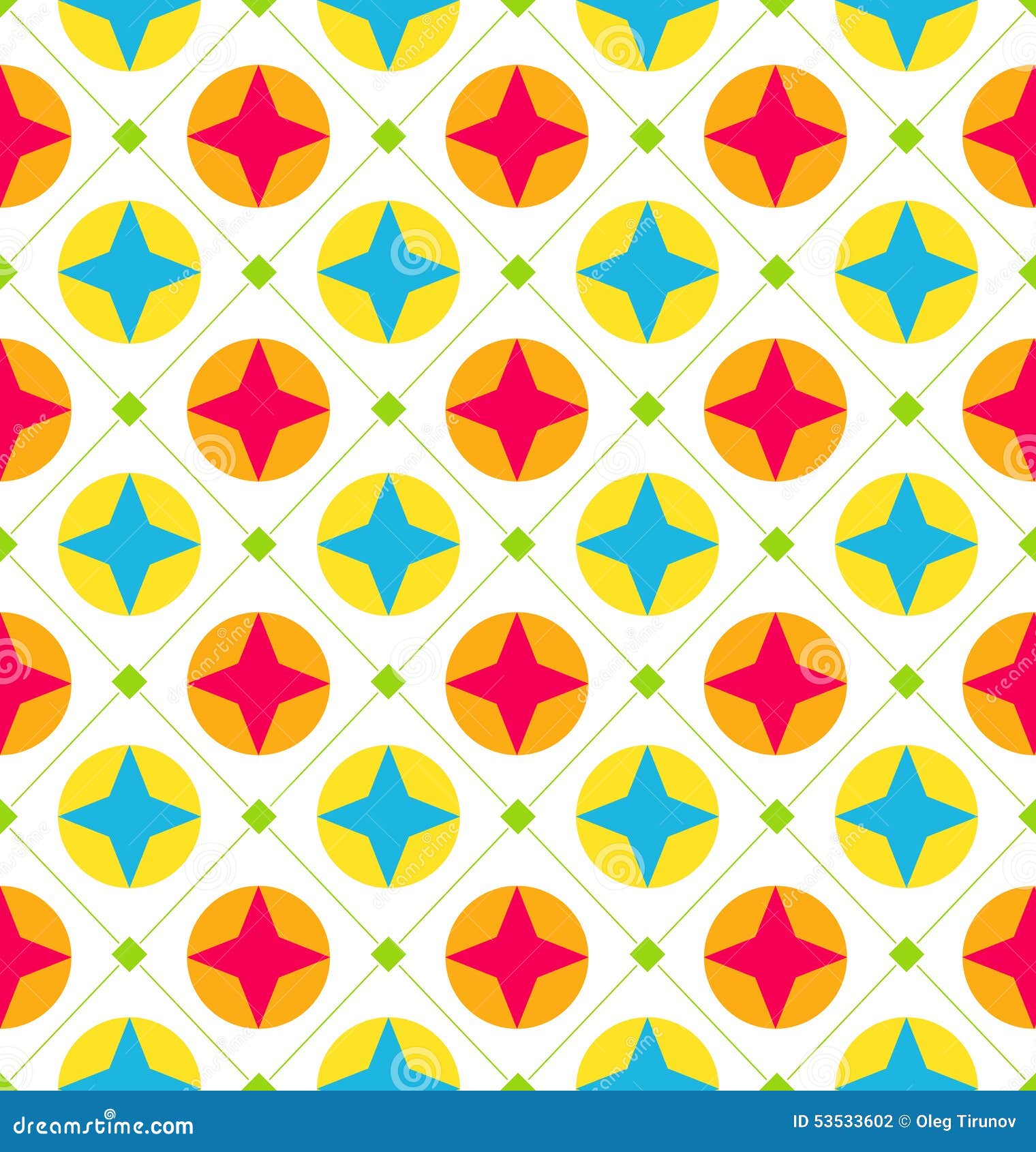 Seamless Texture with Geometric Shapes, Colorful Background Stock ...