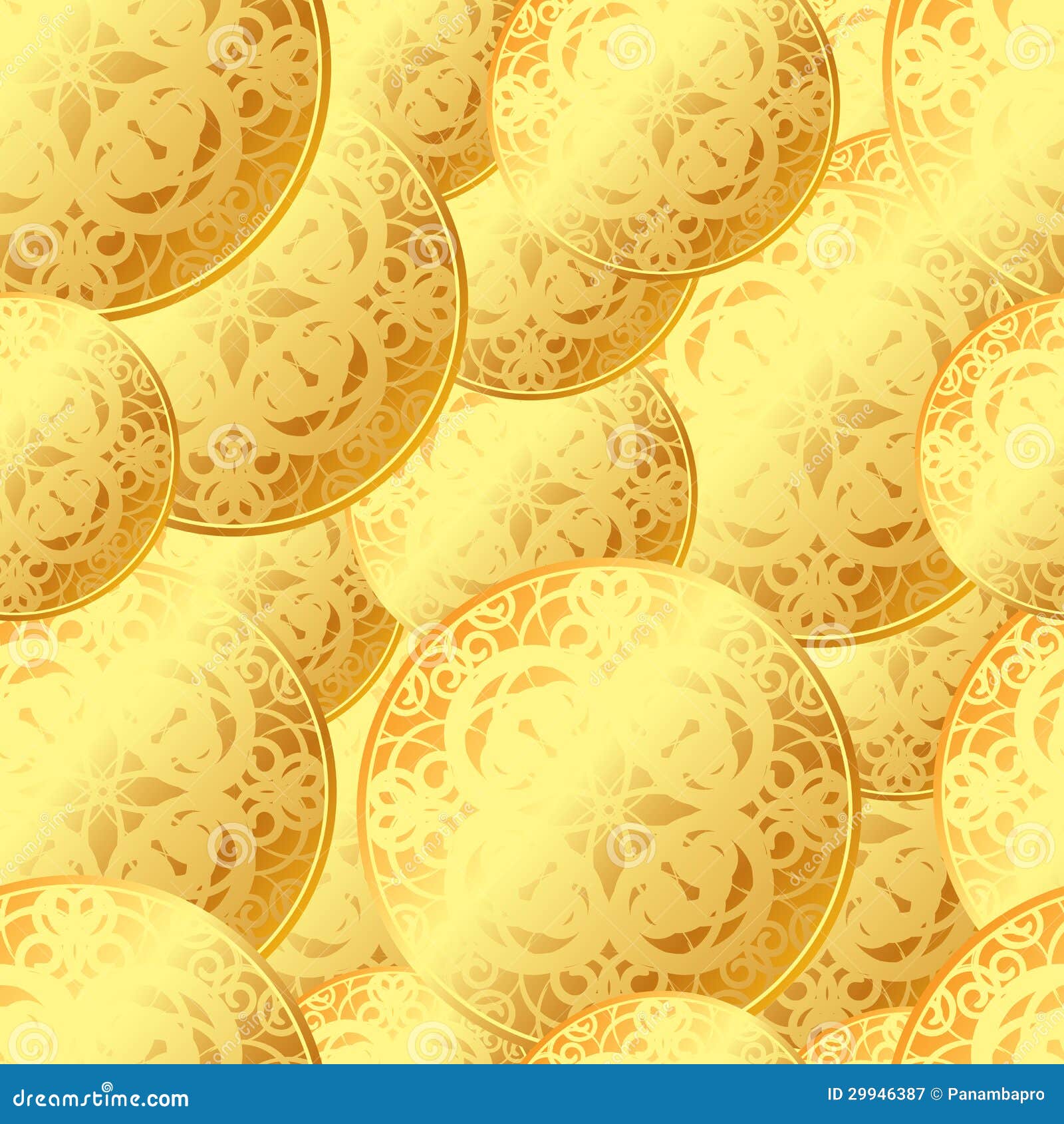 Seamless coins pattern stock vector. Illustration of sign - 29946387