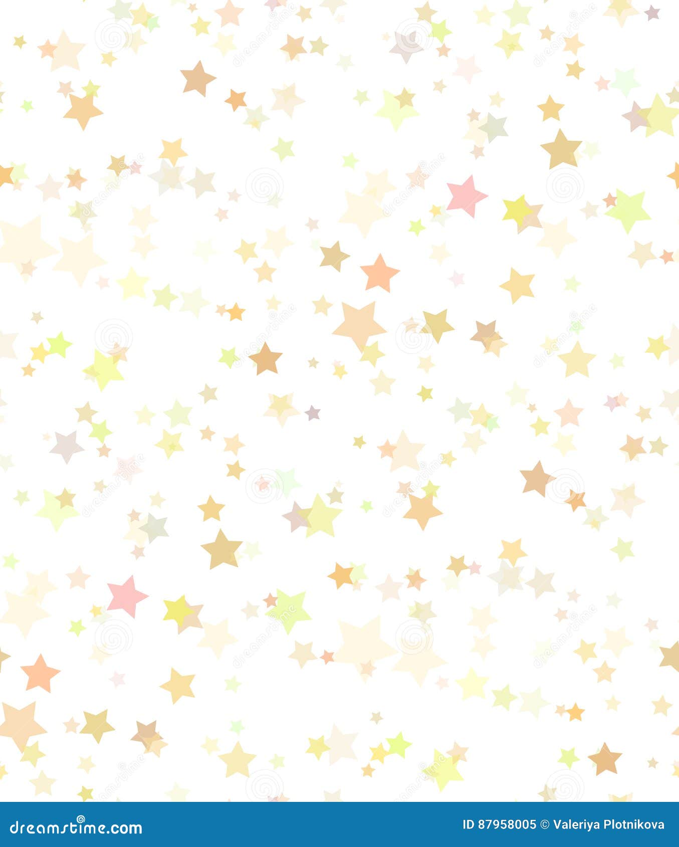 Seamless Texture of Gold Stars on White Background. Stock Vector ...