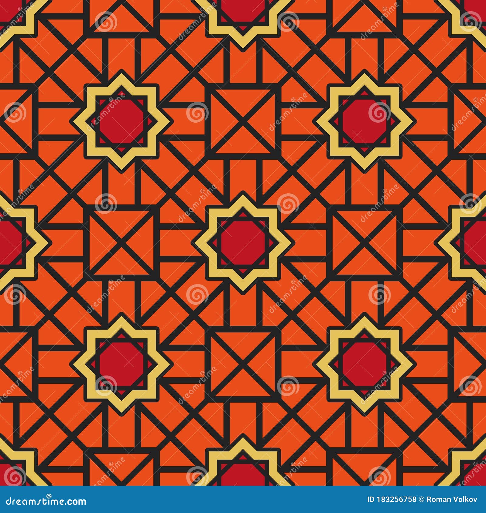 Vector Asian Geometric Pattern Stock Vector - Illustration of ...