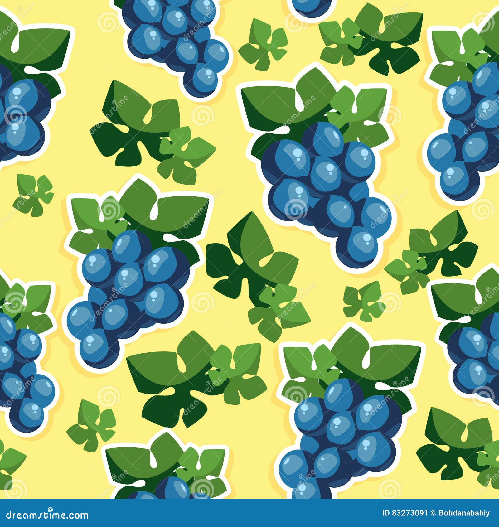 Seamless Texture with Grapes Stock Vector - Illustration of branch ...