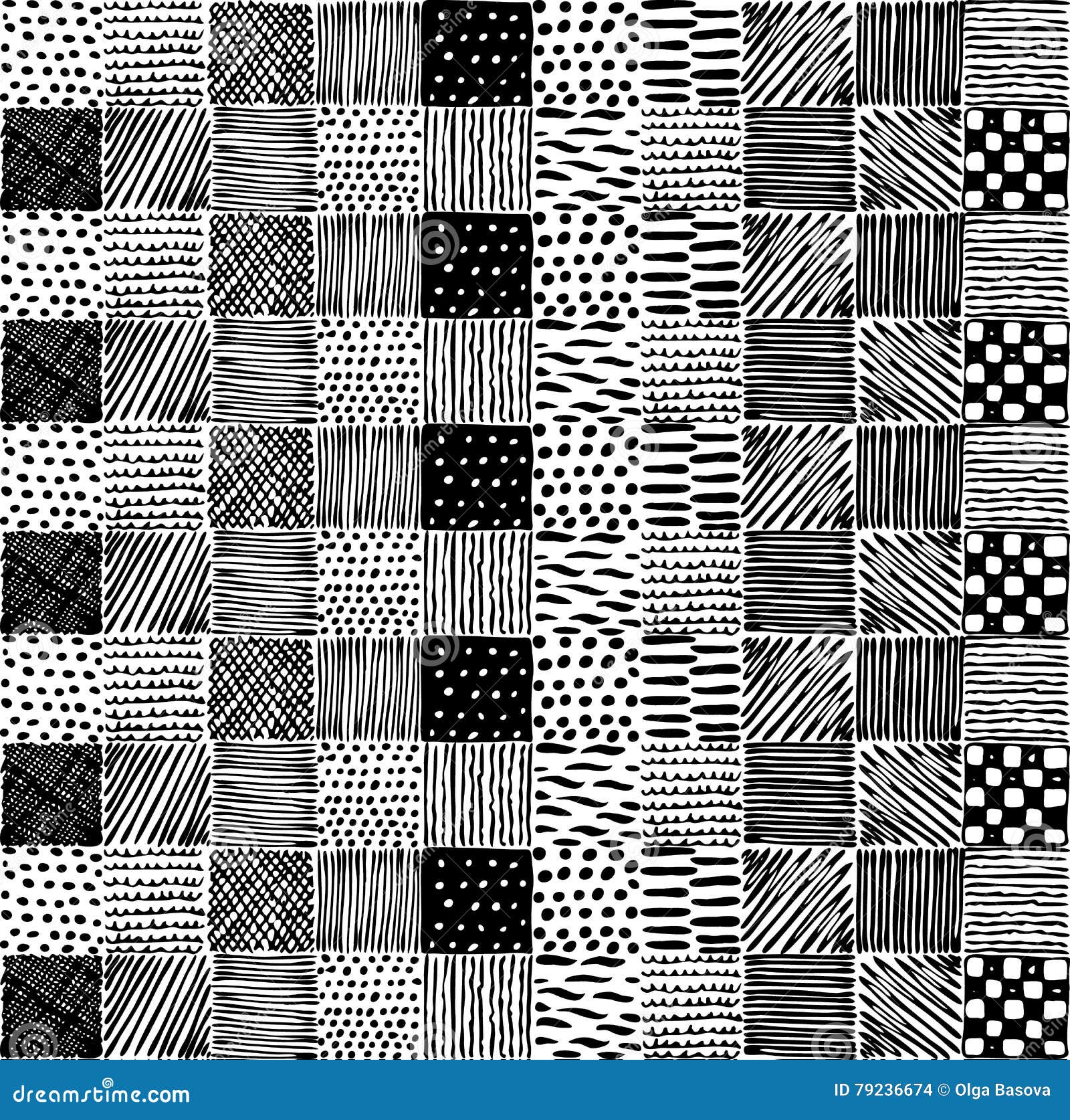 Seamless Texture with a Graphic Pattern of Squares. Stock Vector ...