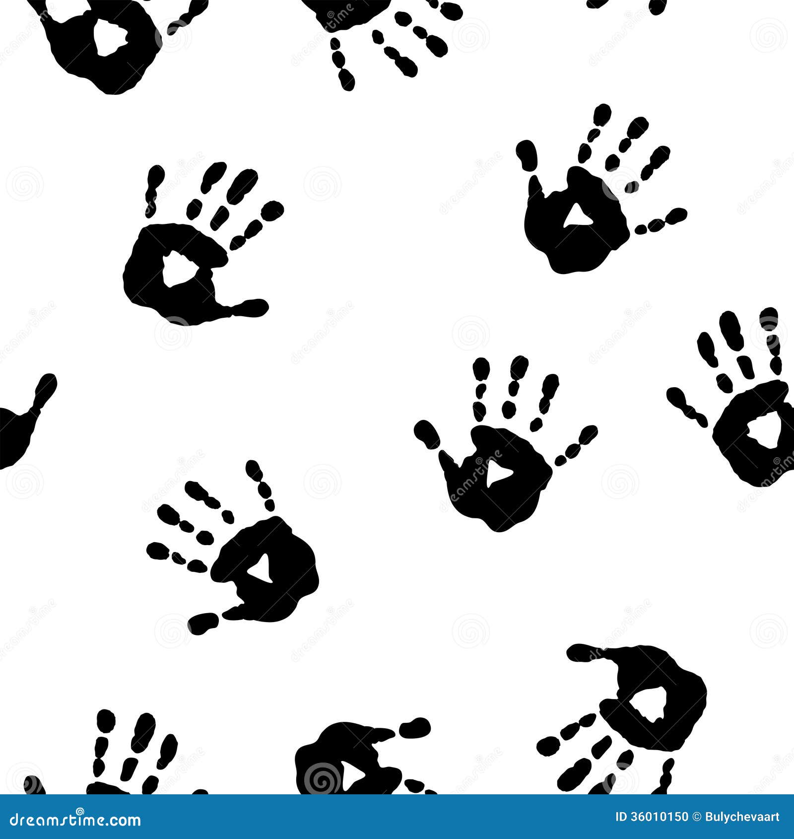 Seamless Texture With Graphically Handprints Vector Illustration ...
