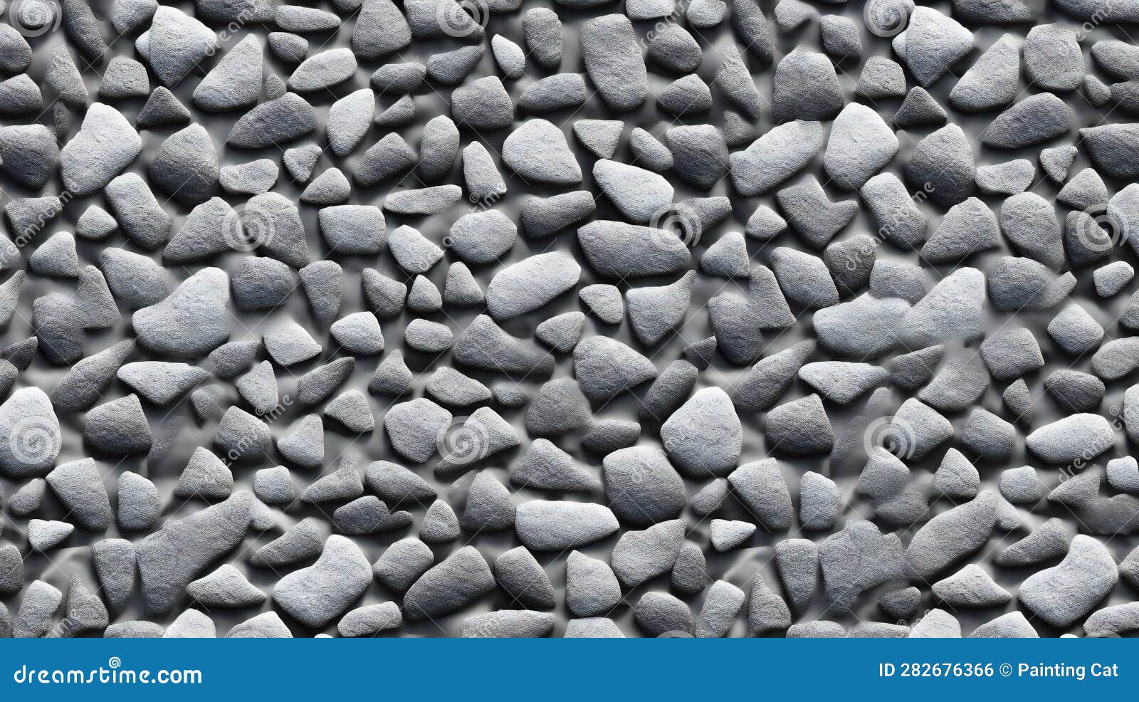 Seamless Texture of Gray Pebbles, Background Image Stock Illustration ...