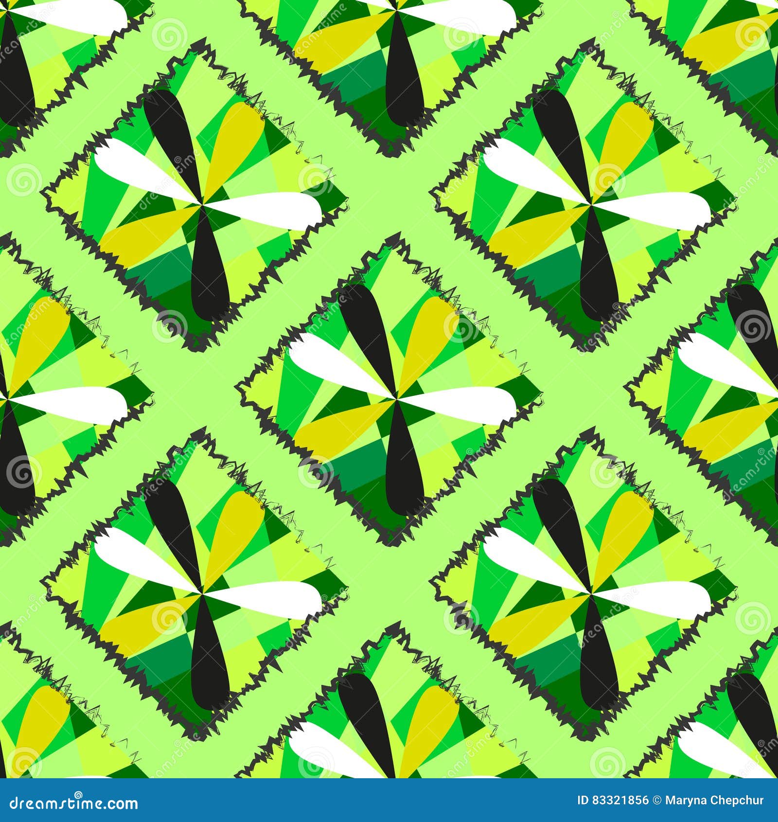 Seamless Texture with Green Diamond Stock Vector - Illustration of ...