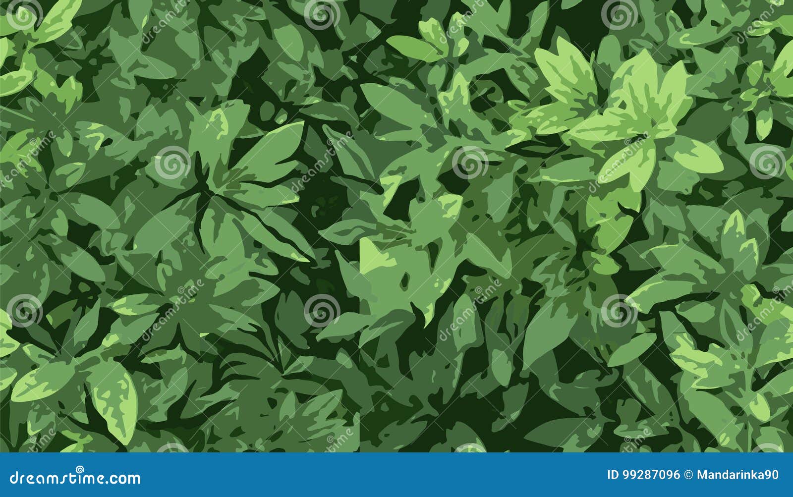 Seamless Texture with Green Leaves Stock Vector - Illustration of ...