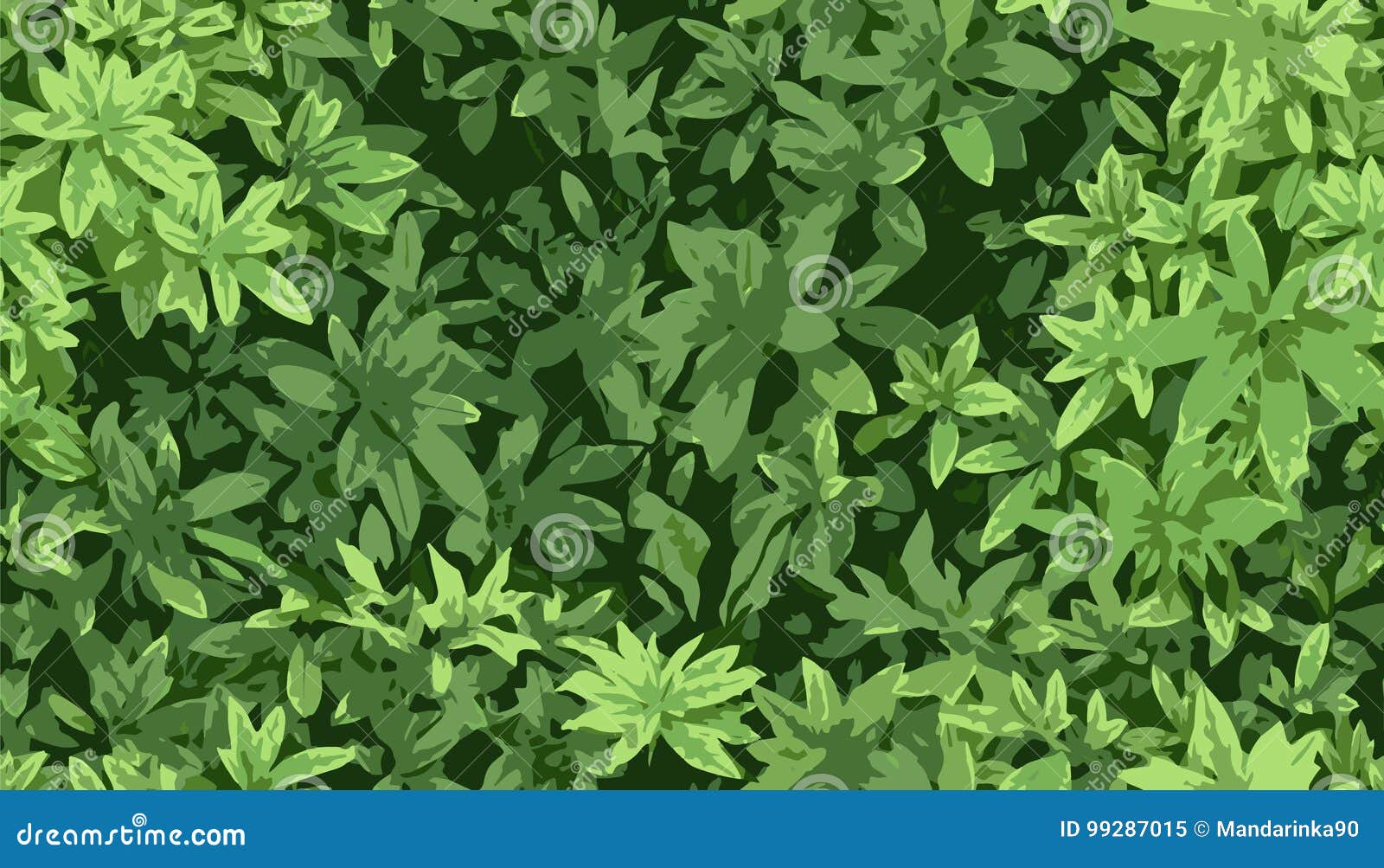 Seamless Texture with Green Leaves Stock Vector - Illustration of ...