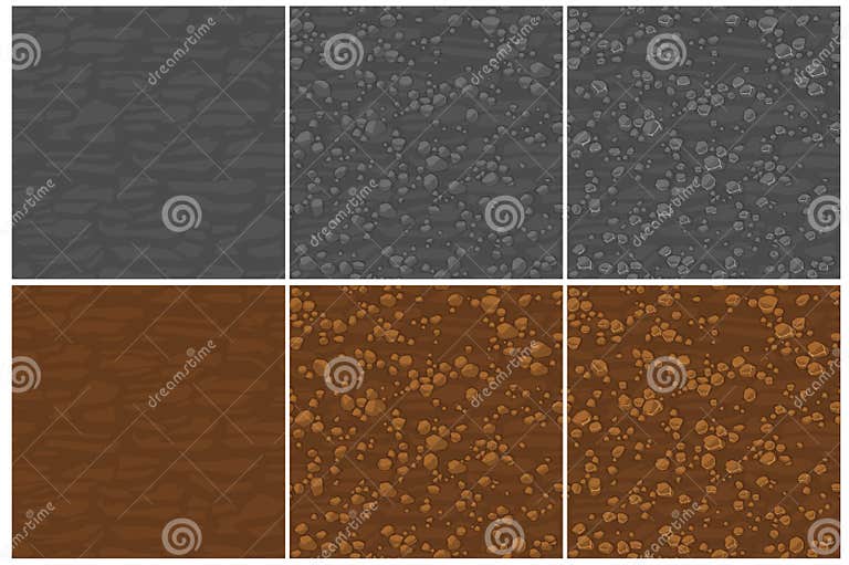 Seamless Texture Ground with Small Stones, 3 Step Drawing.. Cute ...
