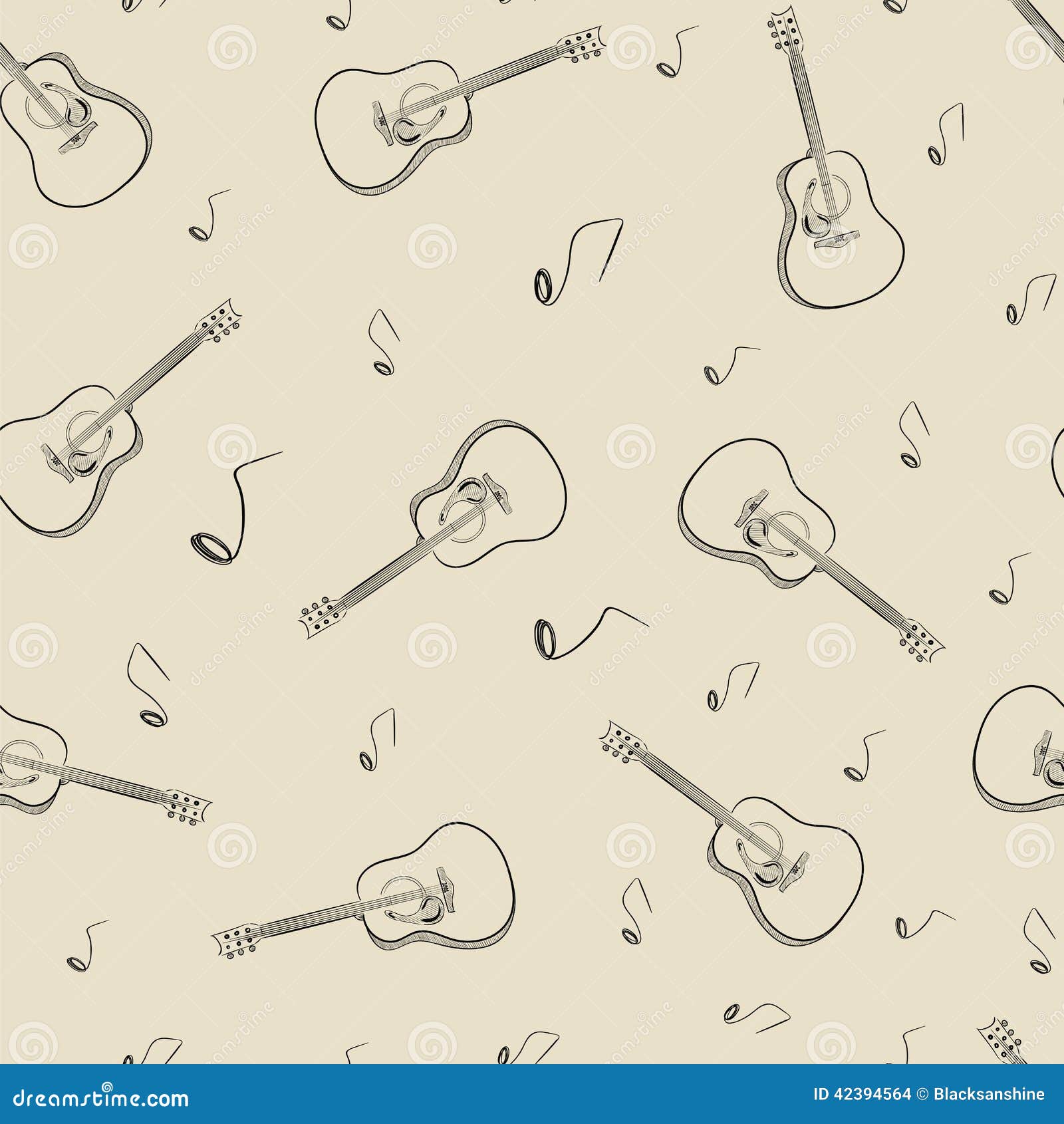 Seamless Texture of a Guitar 1 Stock Vector - Illustration of creative ...