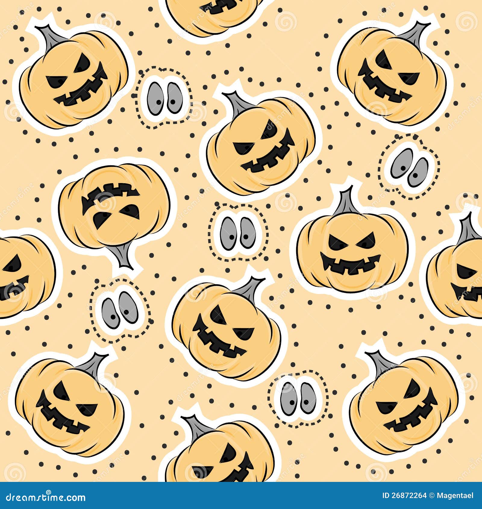 Seamless Texture for Halloween Stock Illustration - Illustration of ...
