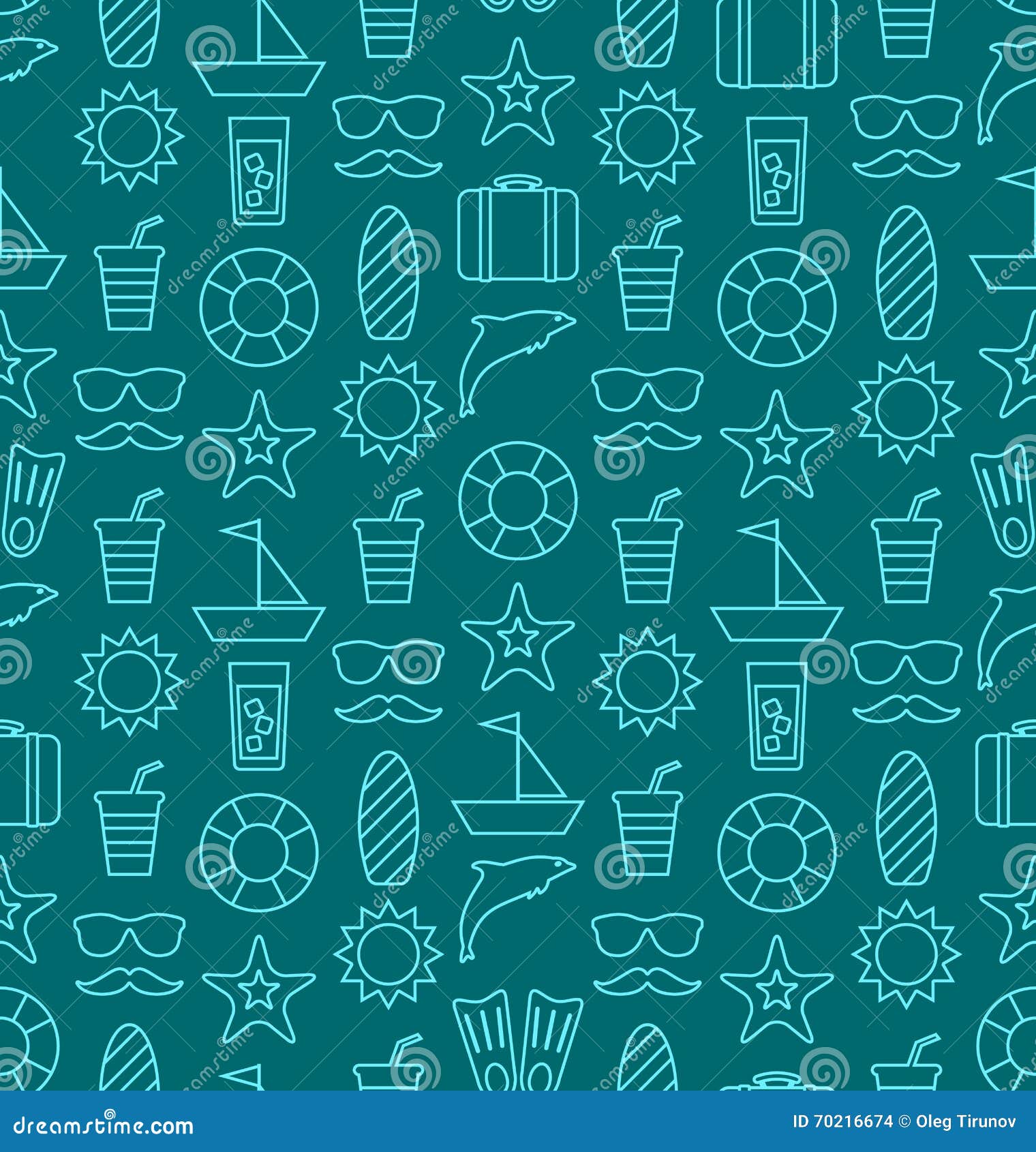 Seamless Texture with Hand Drawn Vocation Objects and Icons Stock ...