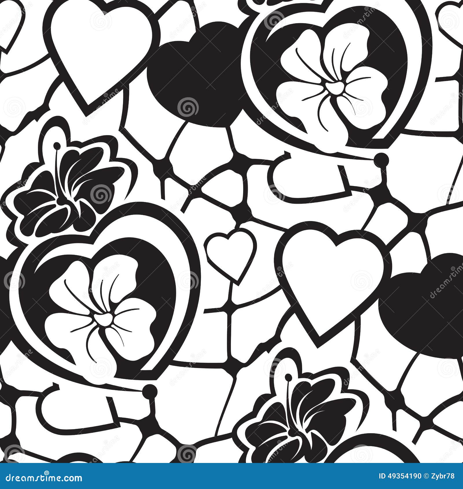 Seamless Texture with Heart Stock Vector - Illustration of pattern ...