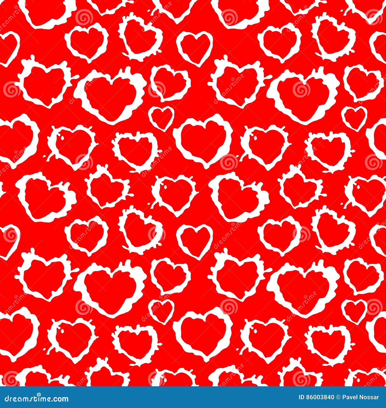 Seamless Texture of Hearts - Blots Stock Illustration - Illustration of ...