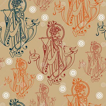 Seamless Texture with India Theme 1 Stock Vector - Illustration of ...