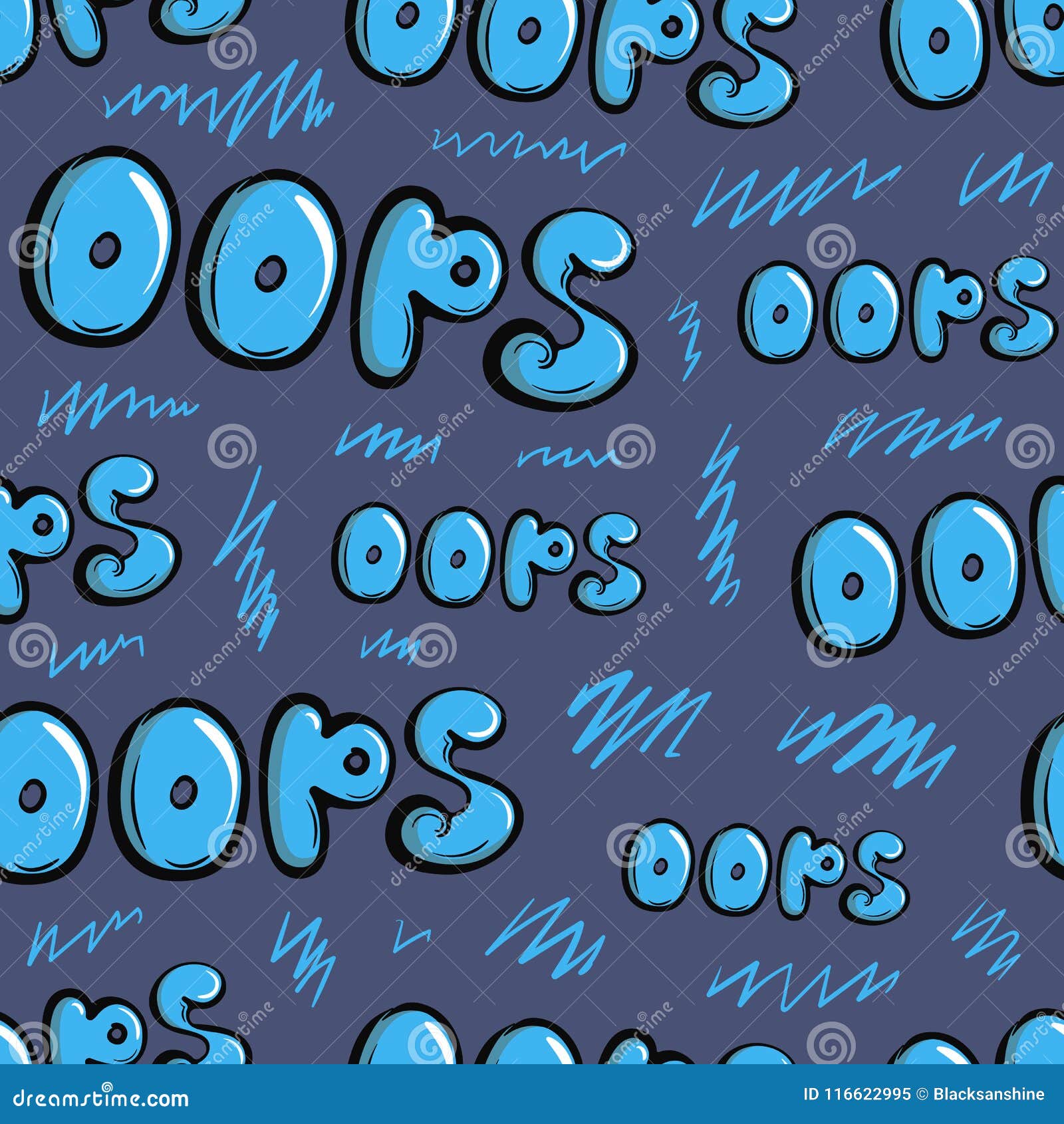 Seamless blue oops stock vector. Illustration of embarrassment - 116622995