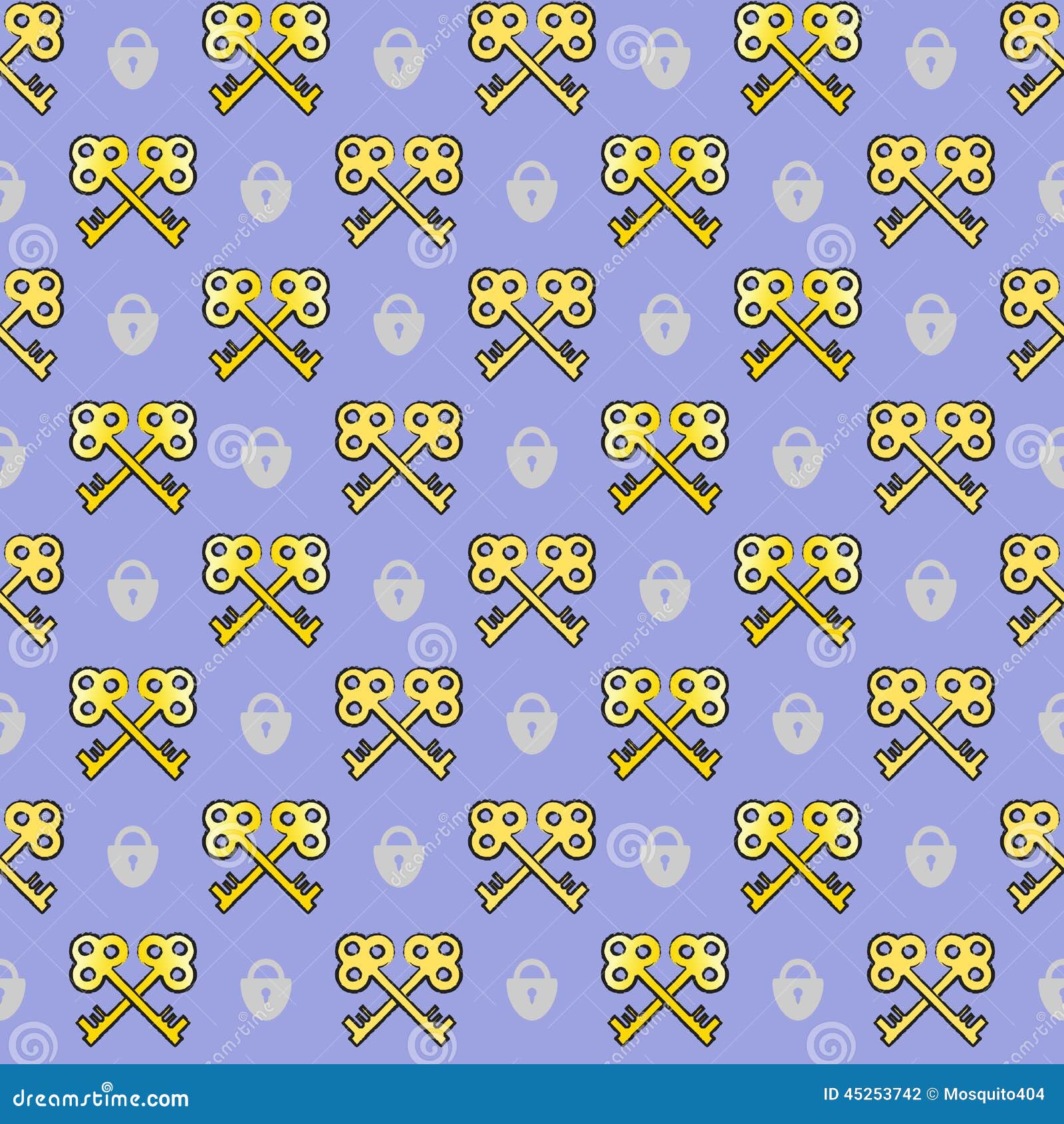 Seamless Texture with Keys & Locks Stock Vector - Illustration of ...